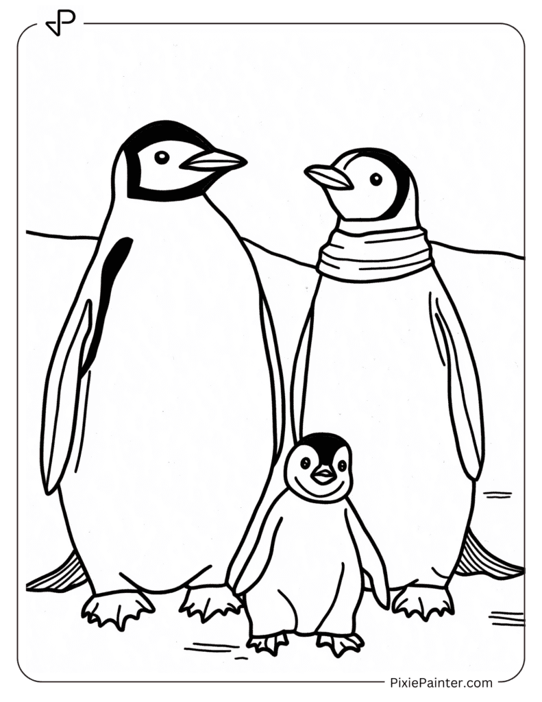 30 Penguin Coloring Pages [Free PDFs] - Pixie Painter