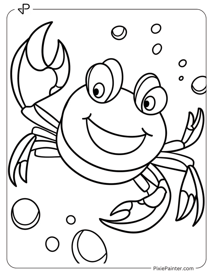30 Crab Coloring Pages [Free PDFs] - Pixie Painter
