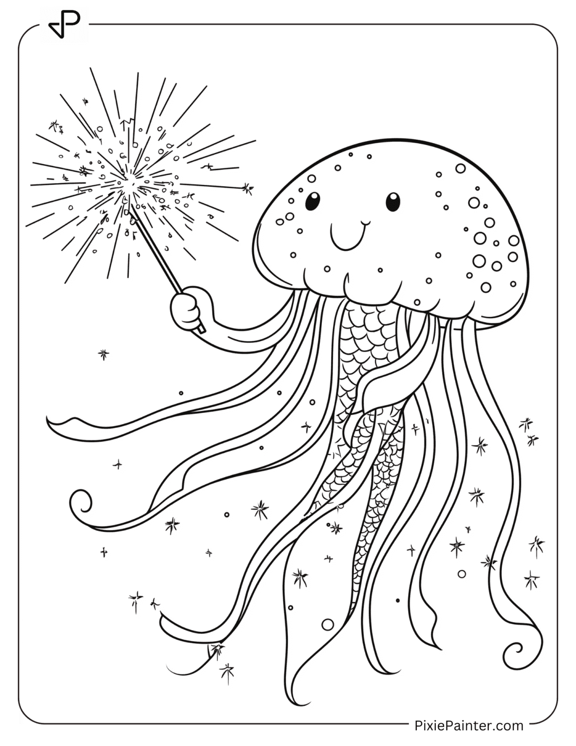 30 Jellyfish Coloring Pages [Free PDFs] - Pixie Painter
