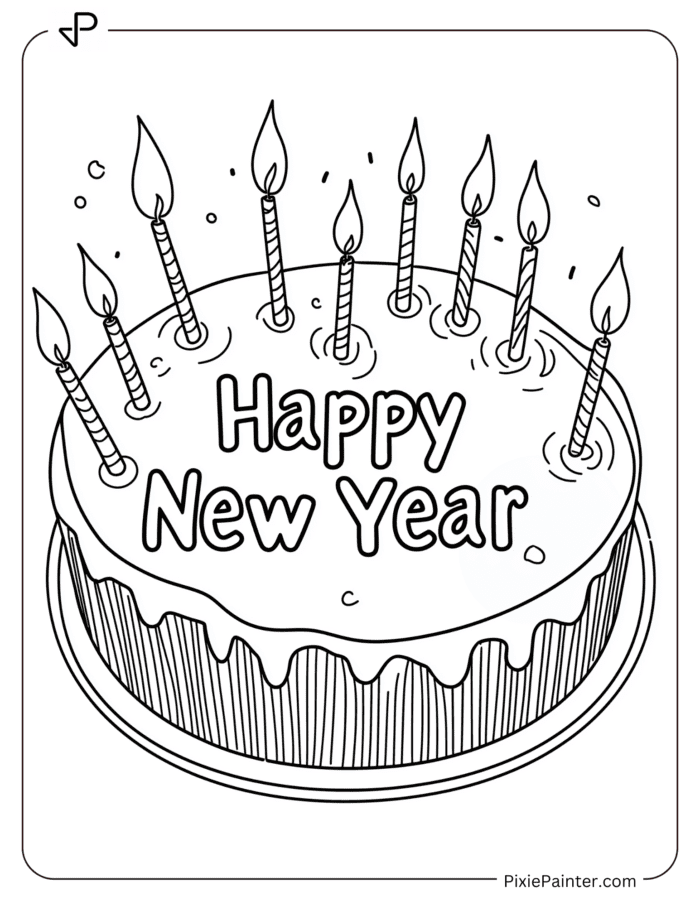 36 New Year Coloring Pages For Kids [Free PDFs]