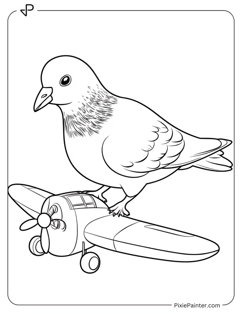 32 Pigeon Coloring Pages [Free PDFs] - Pixie Painter