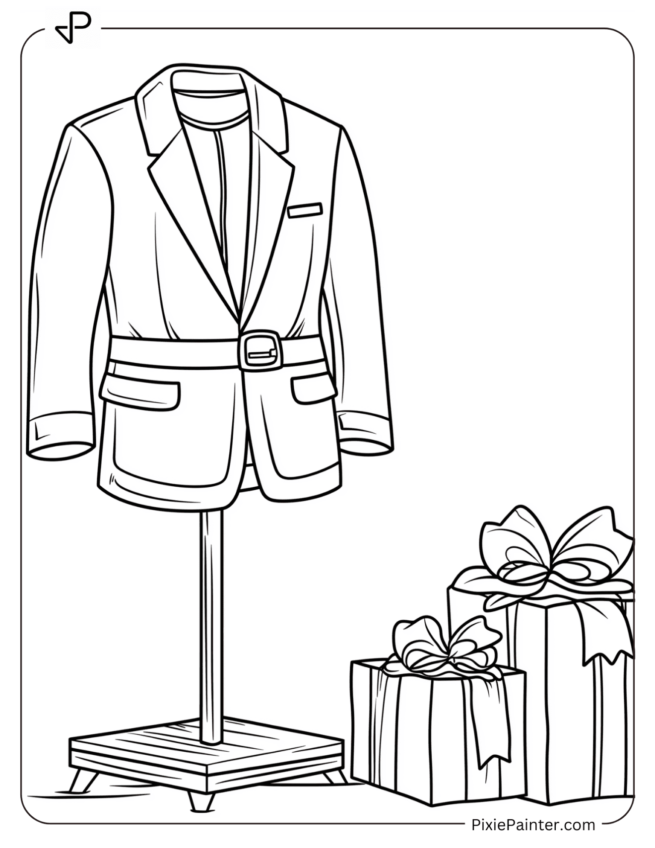 26 Santa Suit Coloring Pages [Free PDFs] - Pixie Painter