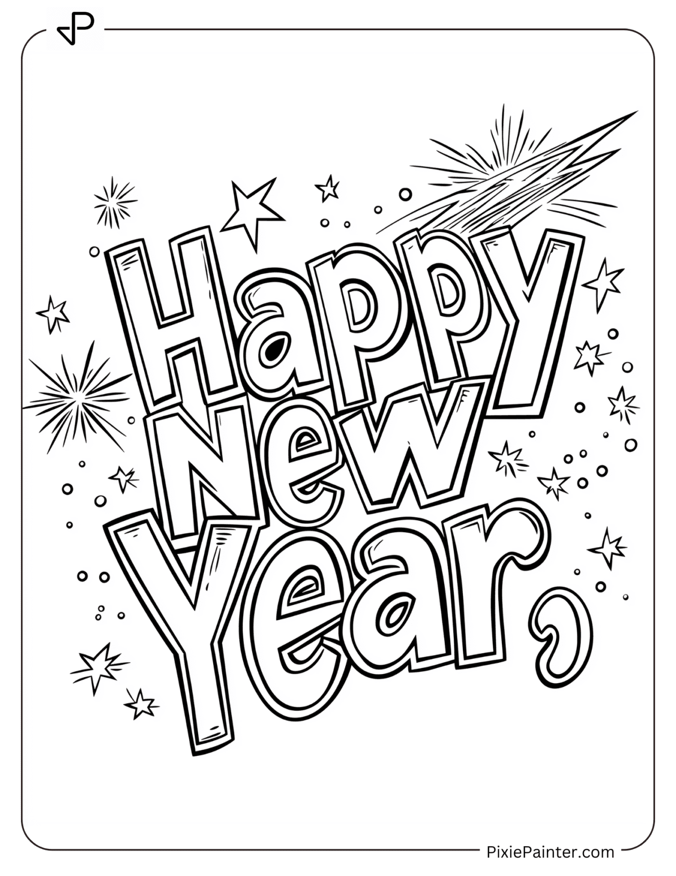 36 New Year Coloring Pages For Kids [Free PDFs]