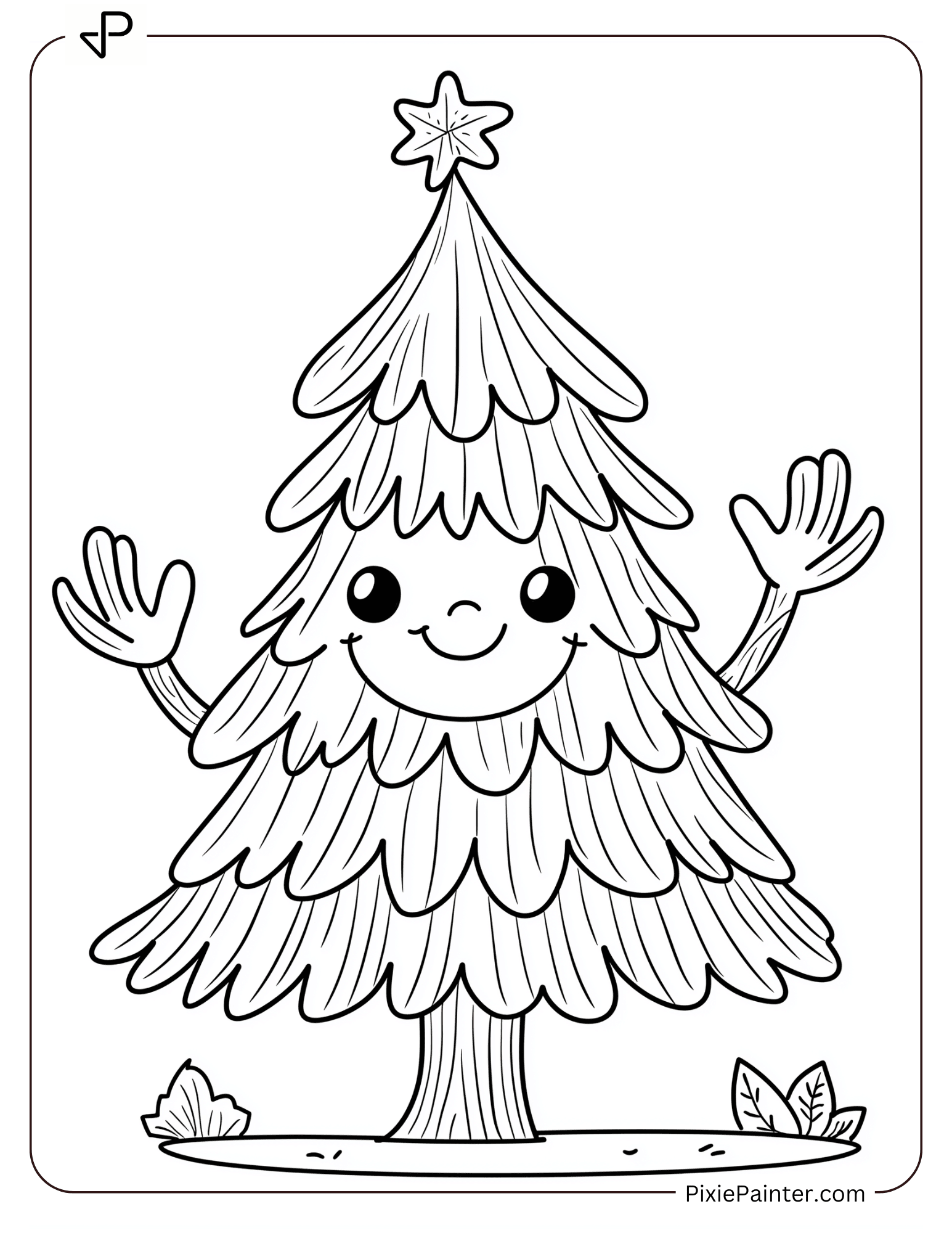 30 Cute Christmas Tree Coloring Pages [Free PDFs]