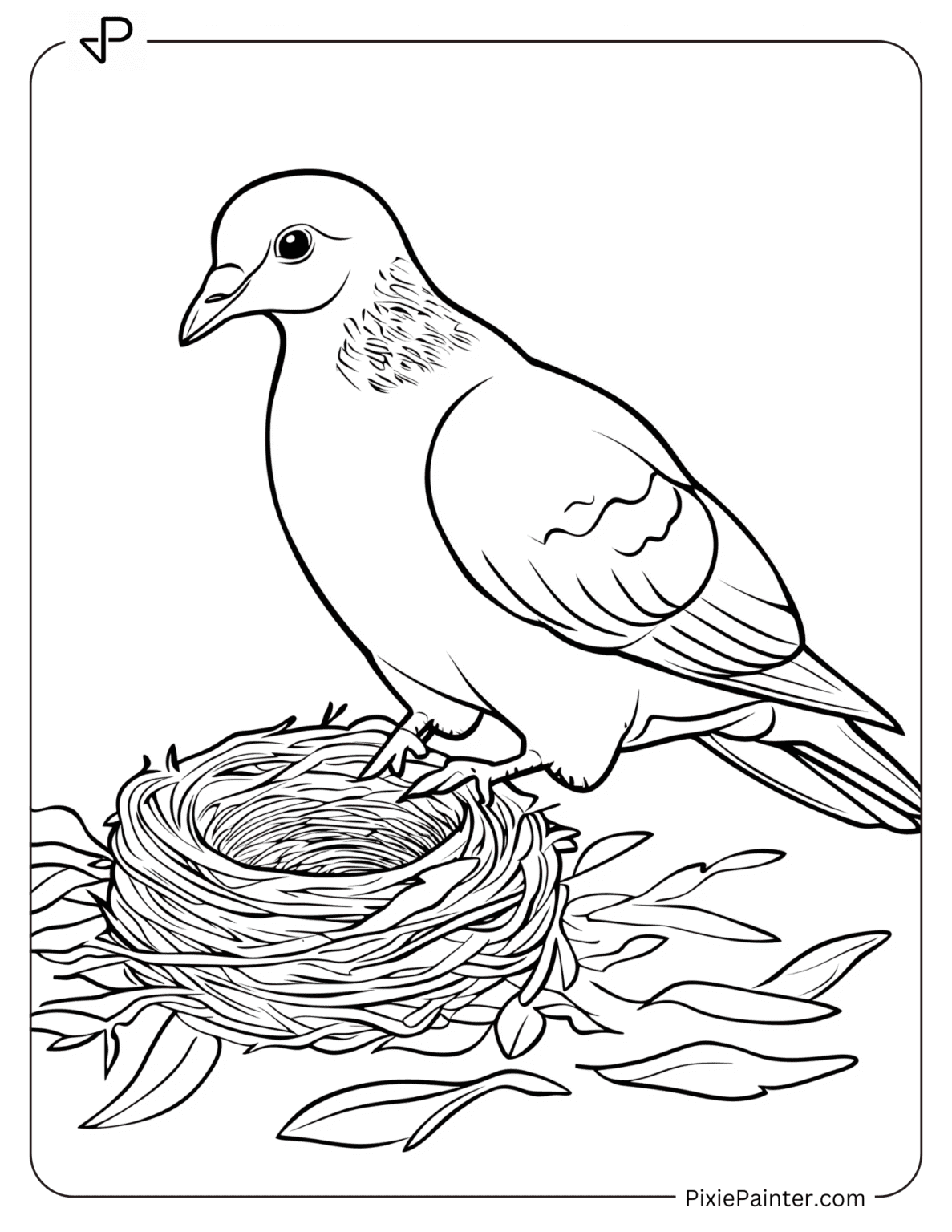 32 Pigeon Coloring Pages [Free PDFs] - Pixie Painter