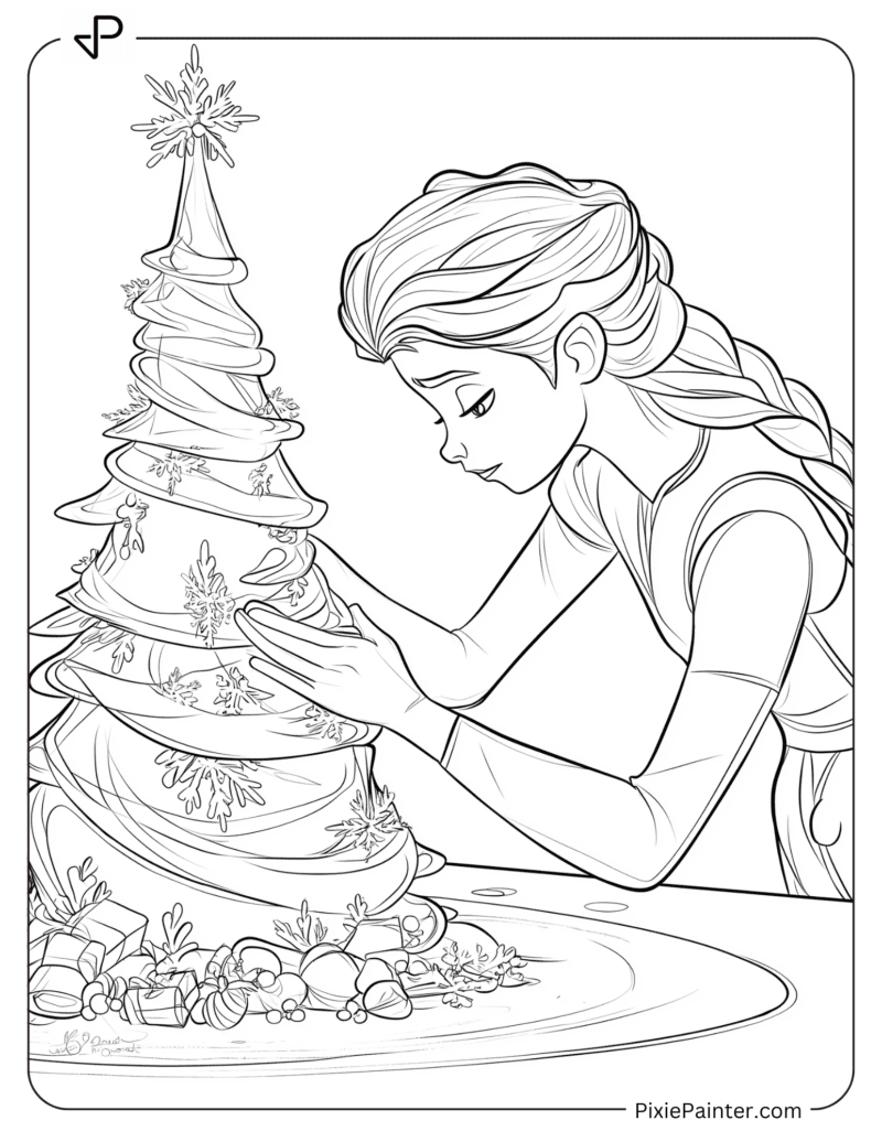 27 Disney Princess Christmas Coloring Pages [Free PDFs] - Pixie Painter