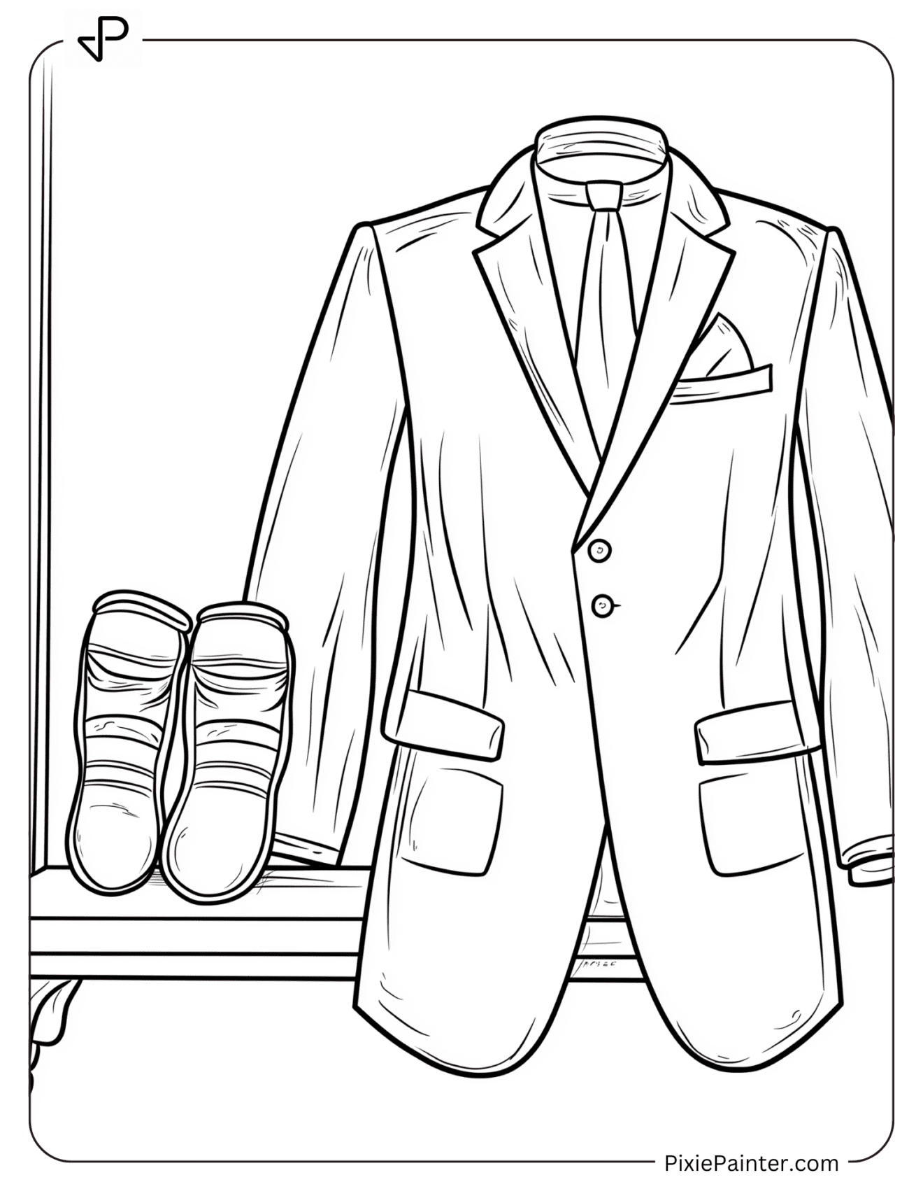 26 Santa Suit Coloring Pages [Free PDFs] - Pixie Painter