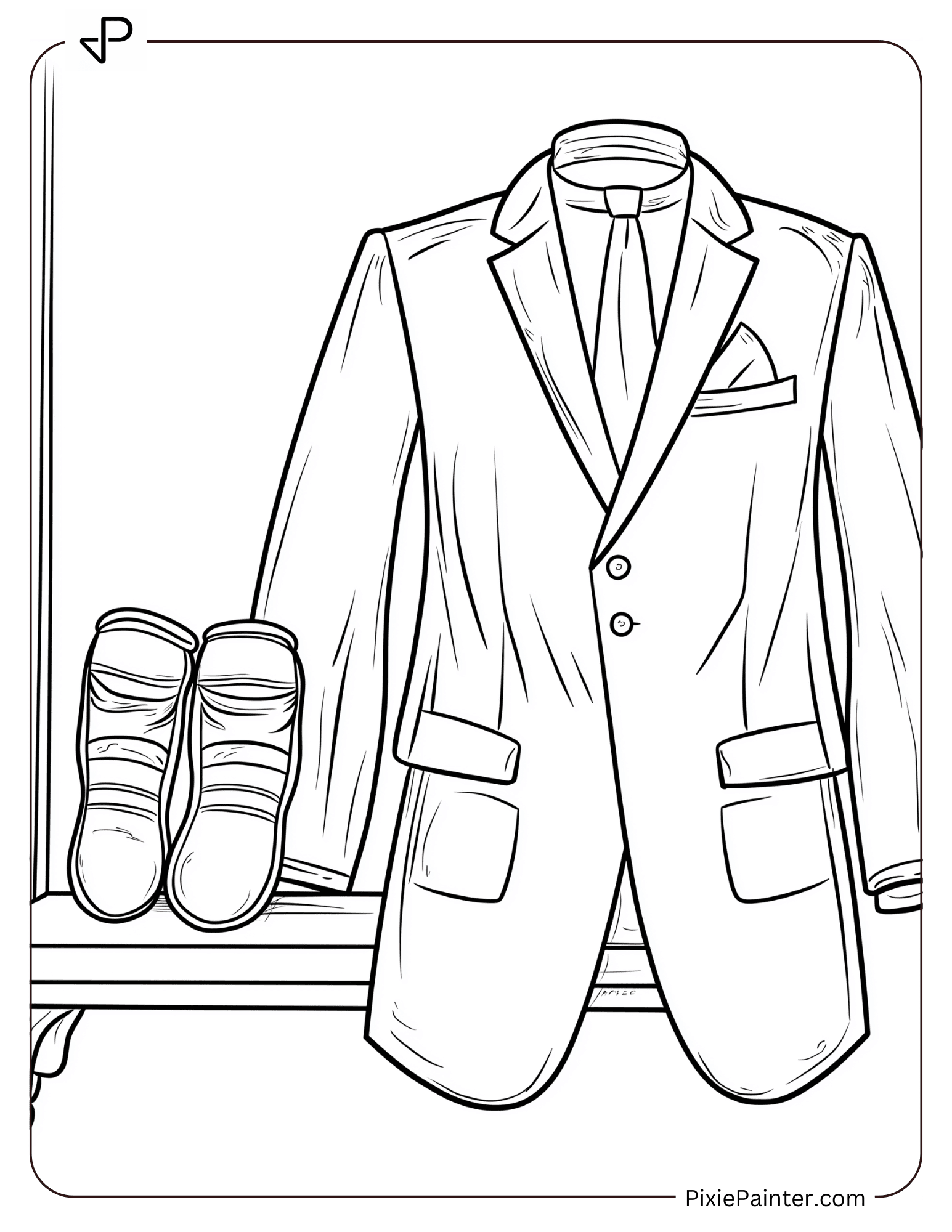 26 Santa Suit Coloring Pages [Free PDFs] - Pixie Painter