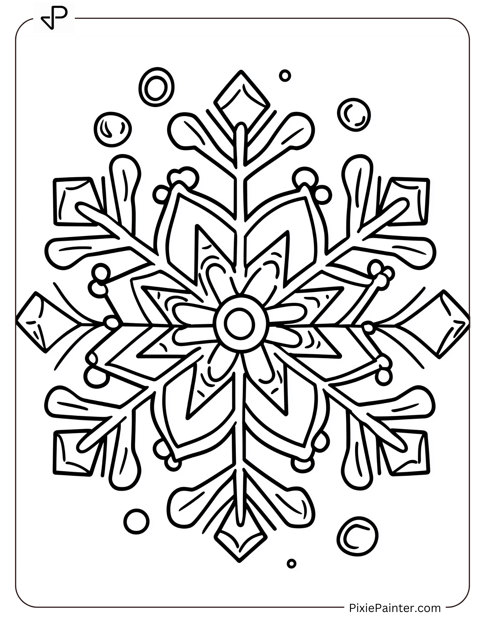 40 Snowflake Coloring Pages [Free PDFs]