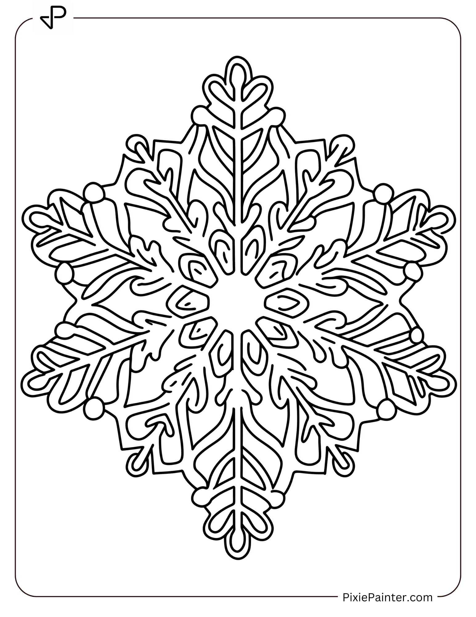40 Snowflake Coloring Pages [Free PDFs]