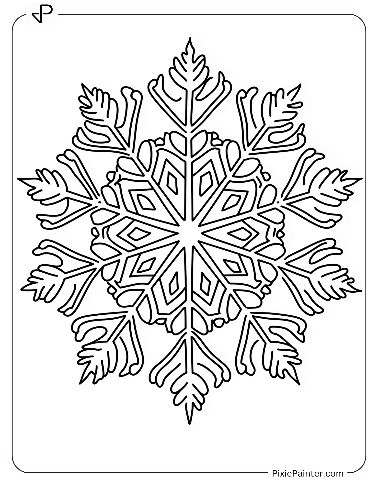 40 Snowflake Coloring Pages [Free PDFs]