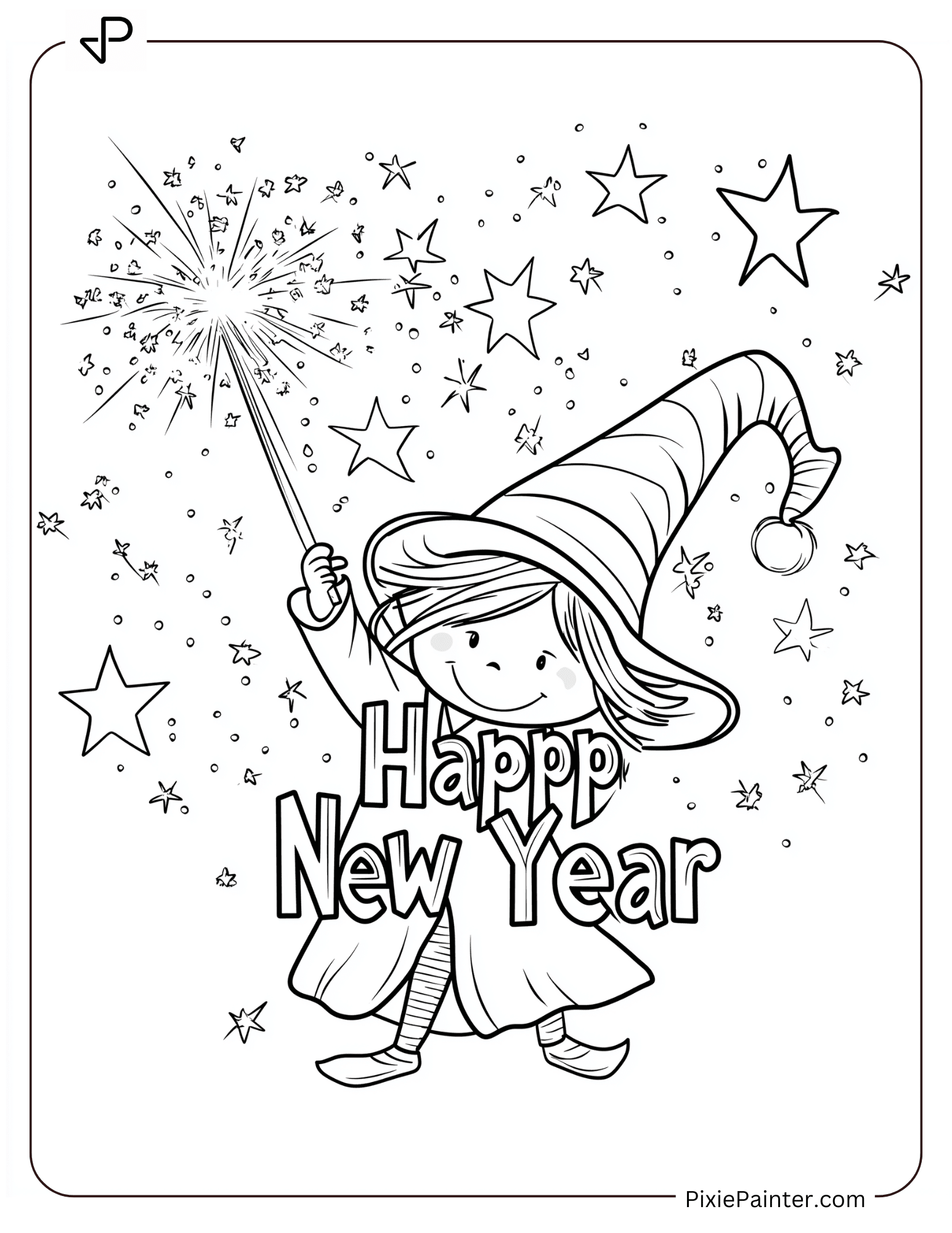 36 New Year Coloring Pages For Kids [Free PDFs]