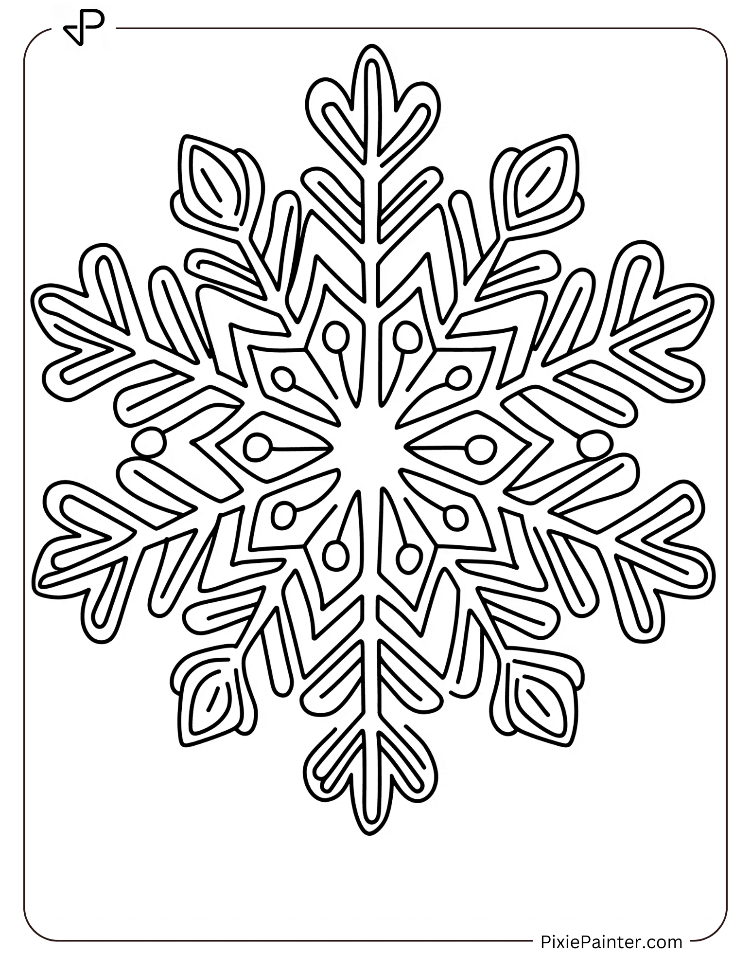 40 Snowflake Coloring Pages [Free PDFs]
