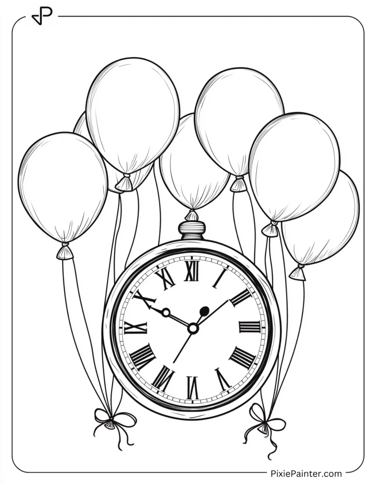 56 Happy New Year Coloring Pages [Free PDFs]