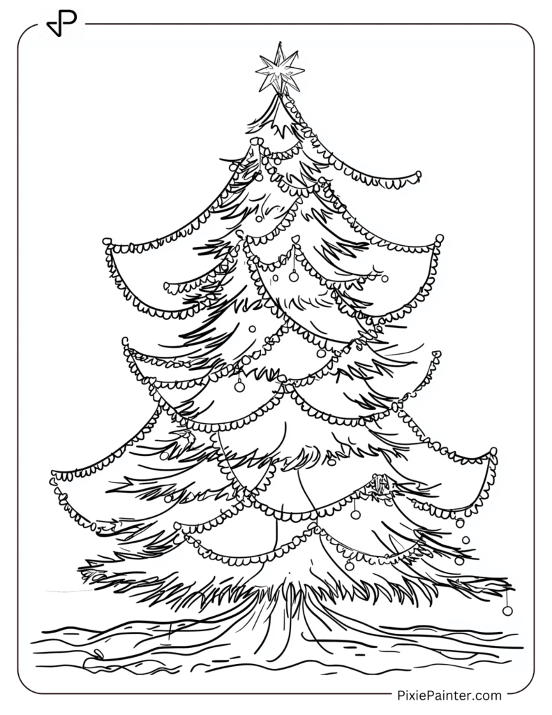 36 Giant Christmas Tree Coloring Pages [Free PDFs]