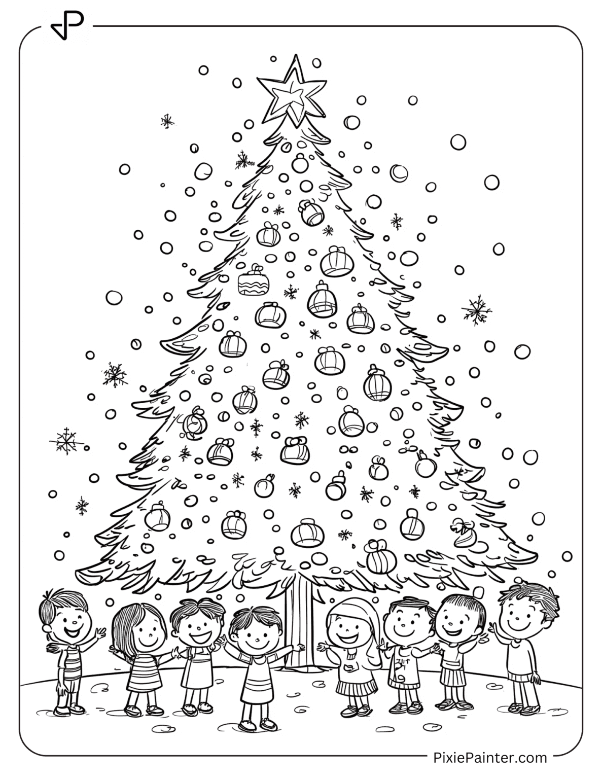 36 Giant Christmas Tree Coloring Pages [Free PDFs]