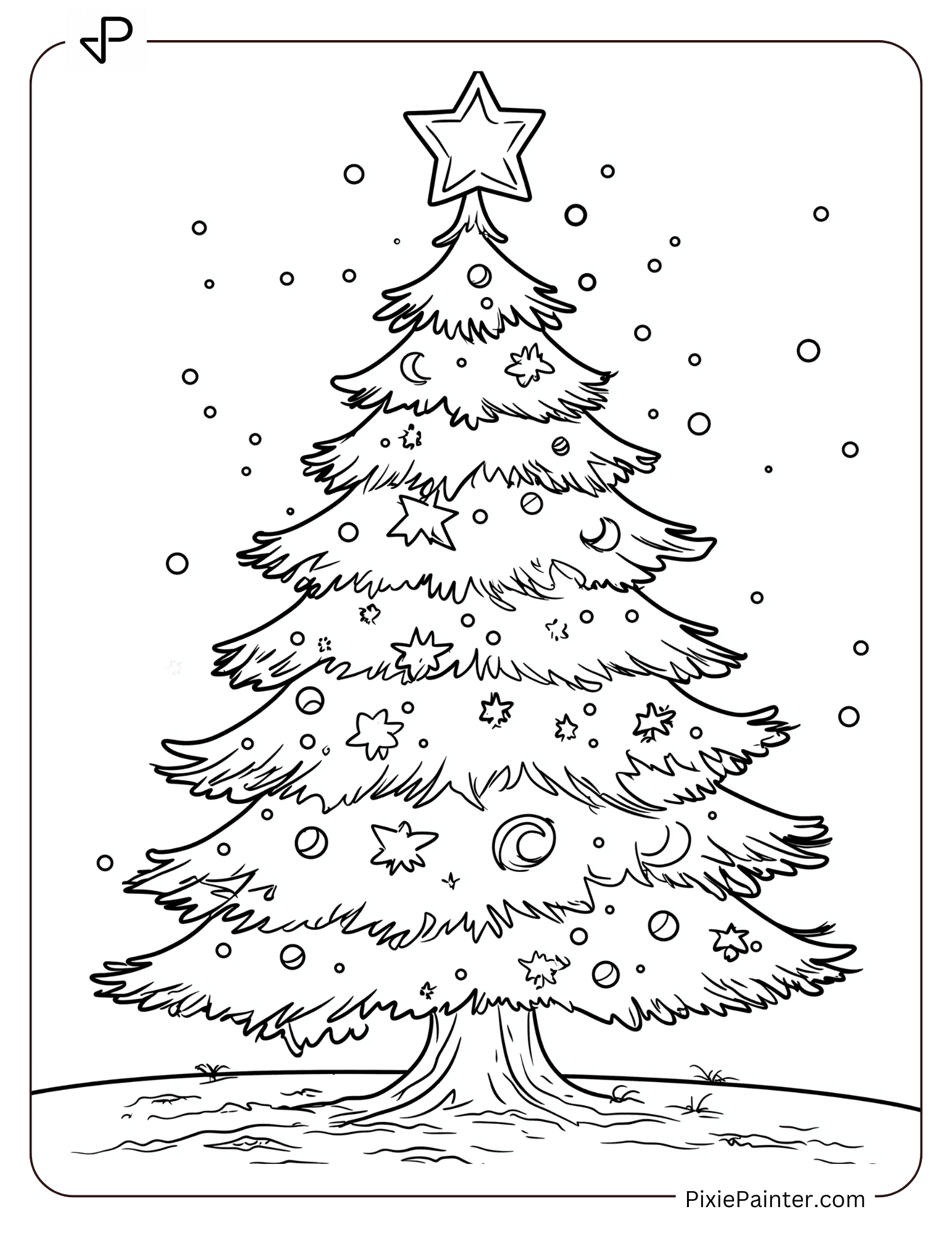 36 Giant Christmas Tree Coloring Pages [Free PDFs]