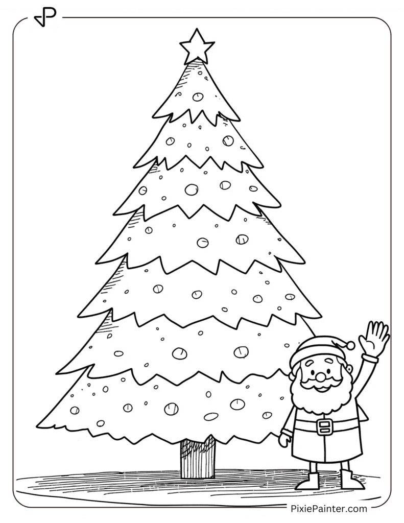 36 Giant Christmas Tree Coloring Pages [Free PDFs]