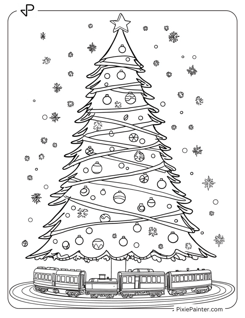 36 Giant Christmas Tree Coloring Pages [Free PDFs]