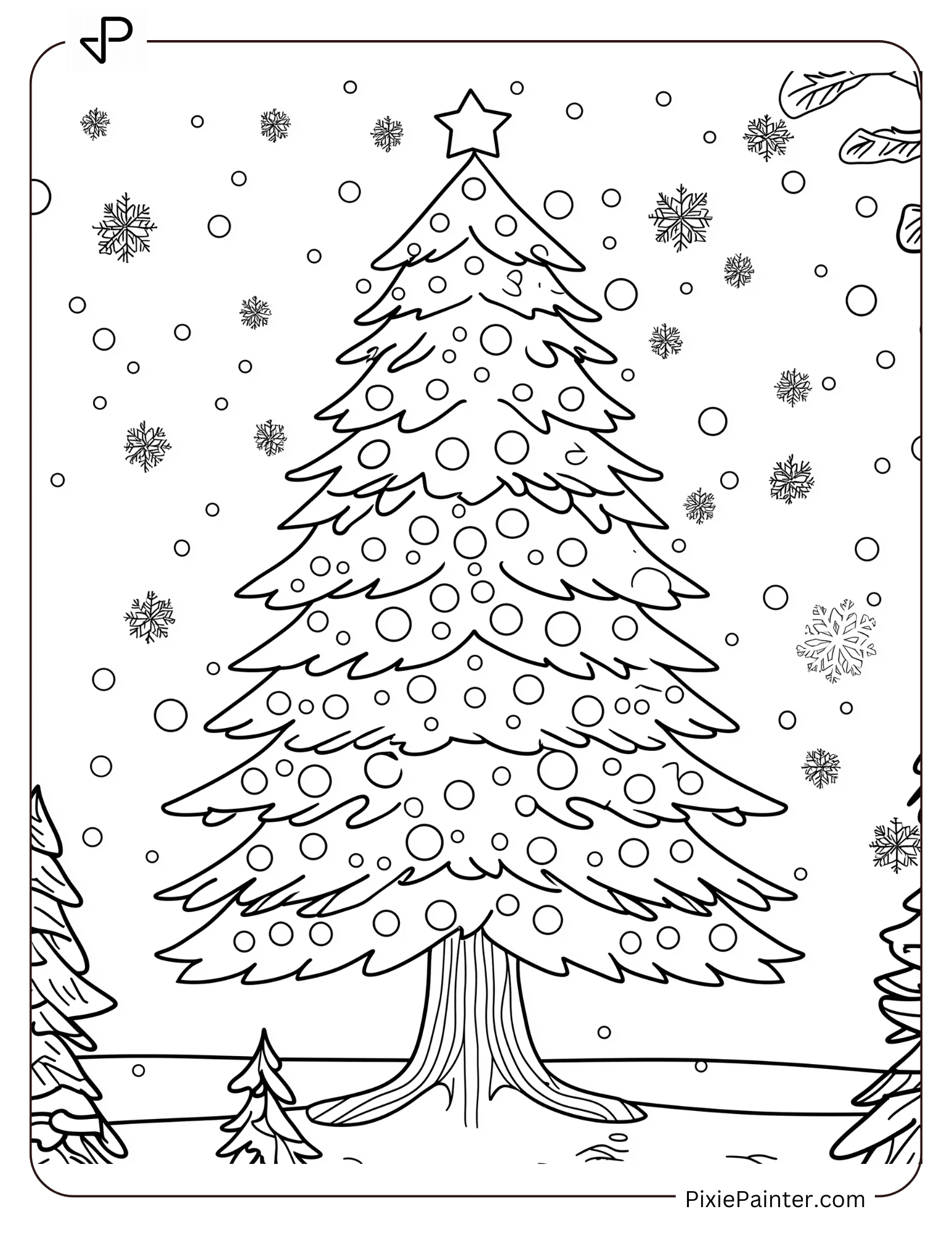 36 Giant Christmas Tree Coloring Pages [Free PDFs]