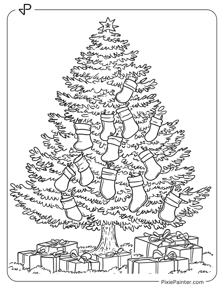 36 Giant Christmas Tree Coloring Pages [Free PDFs]