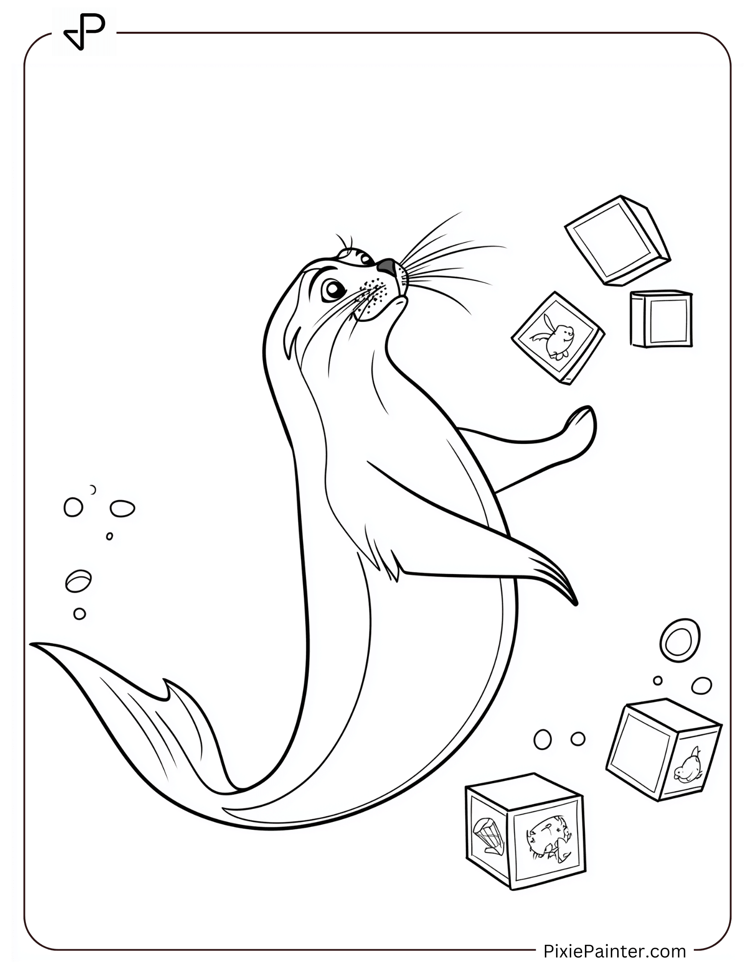30 Sea Lion Coloring Pages [Free PDFs] - Pixie Painter