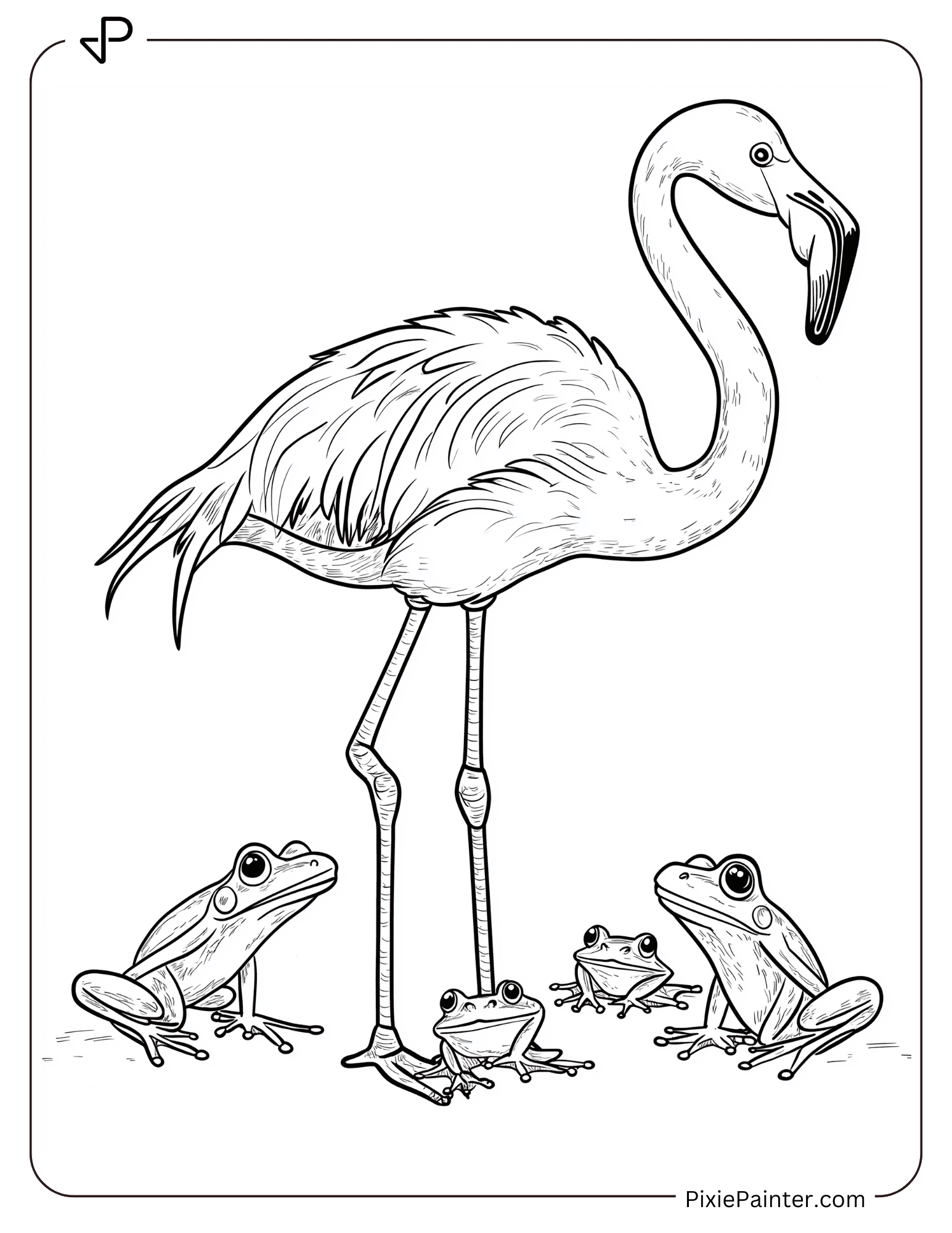 30 Flamingo Coloring Pages [Free PDFs] - Pixie Painter