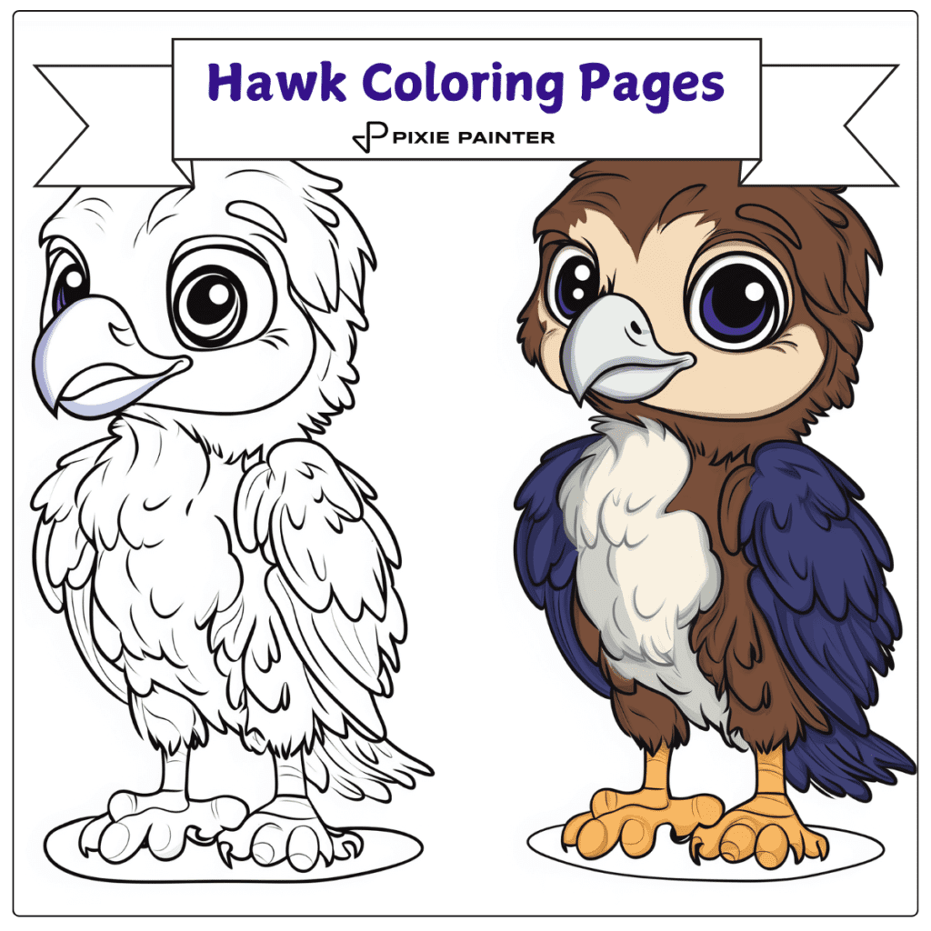 30 Hawk Coloring Pages [Free PDFs] - Pixie Painter