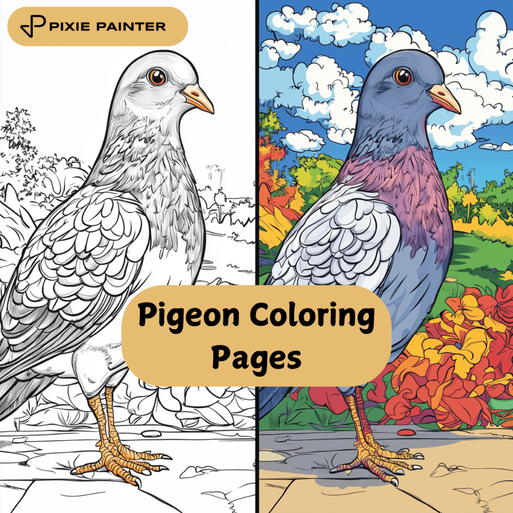 32 Pigeon Coloring Pages [Free PDFs] - Pixie Painter