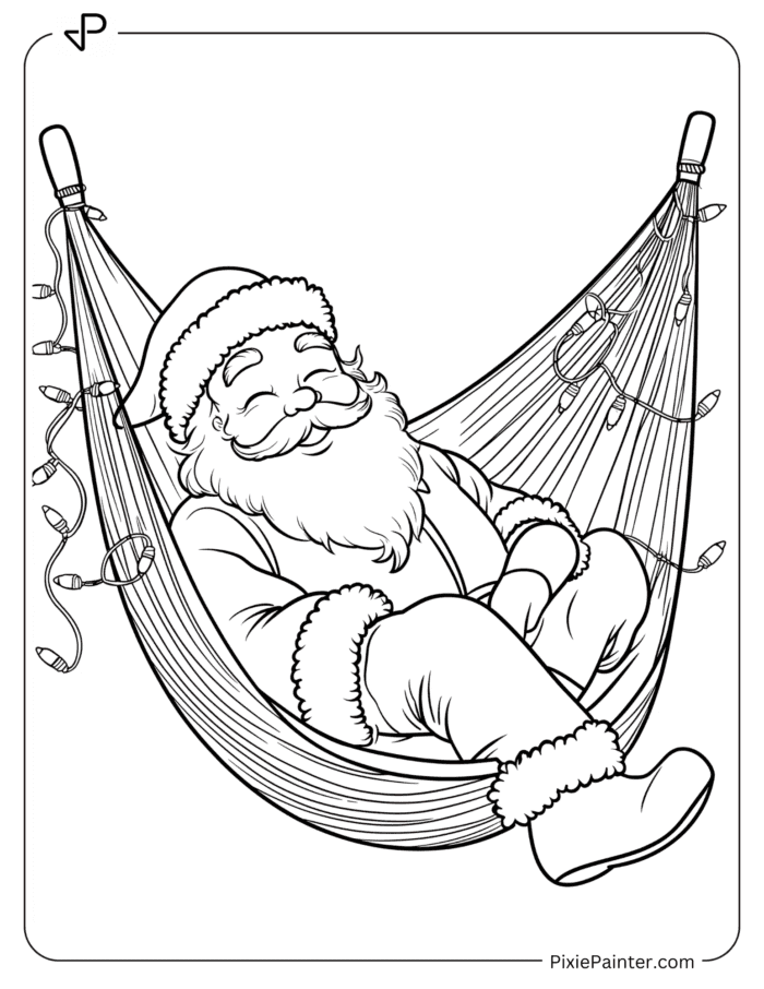 30 Santa Claus Coloring Pages [Free PDFs] - Pixie Painter