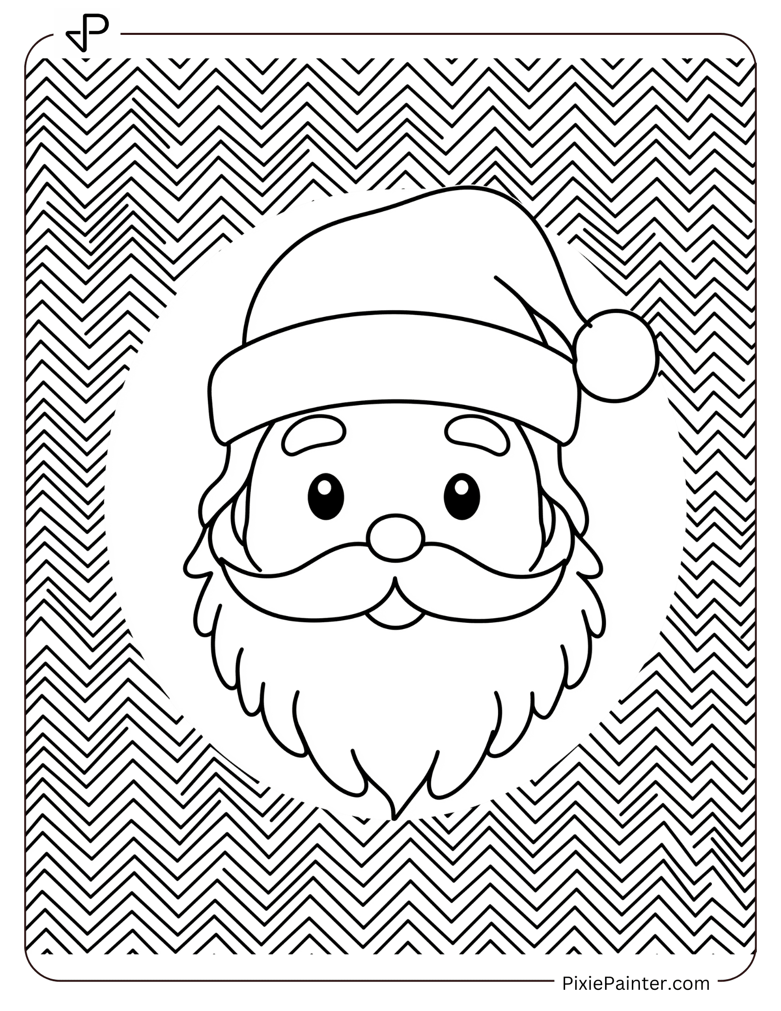 35 Santa Face Coloring Pages [Free PDFs]