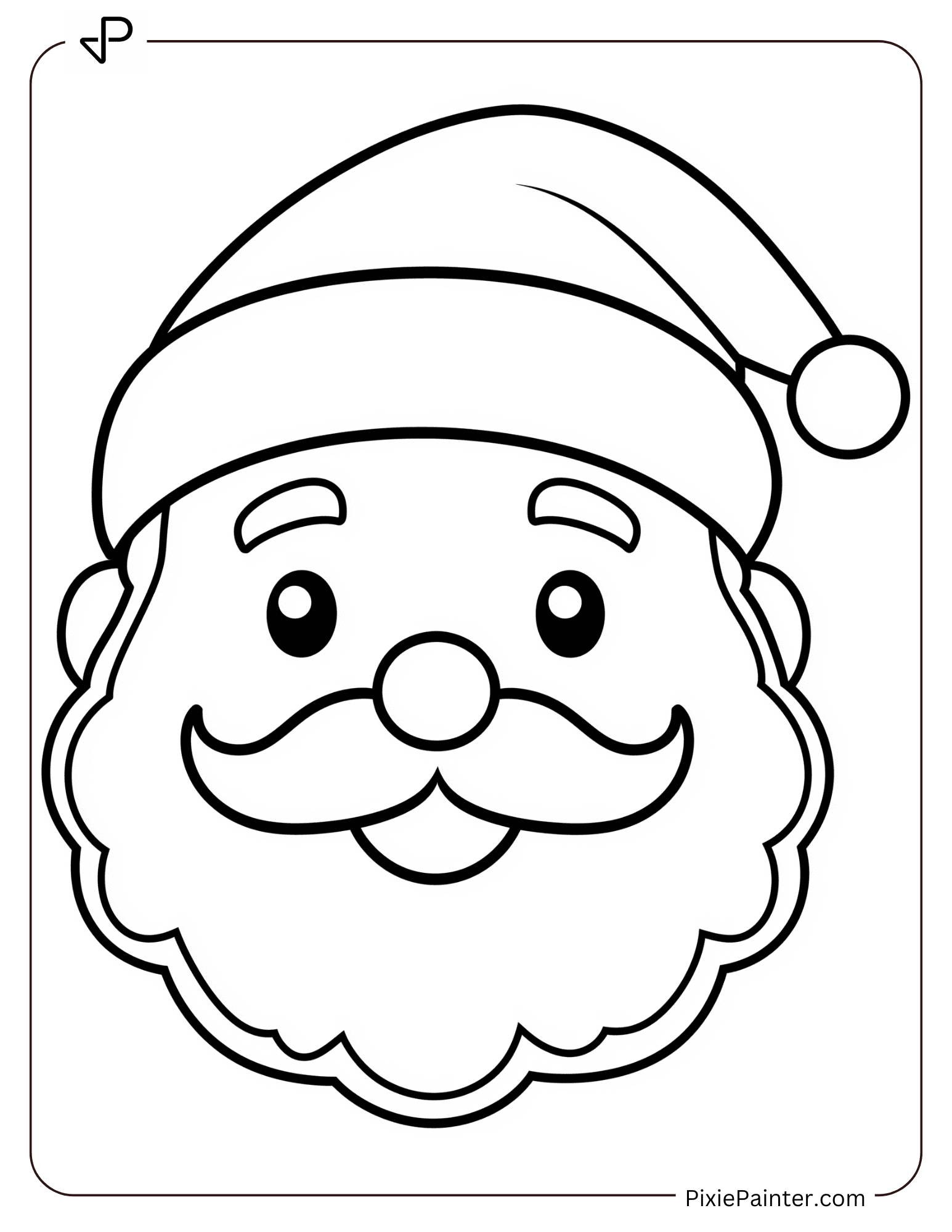 35 Santa Face Coloring Pages [Free PDFs]