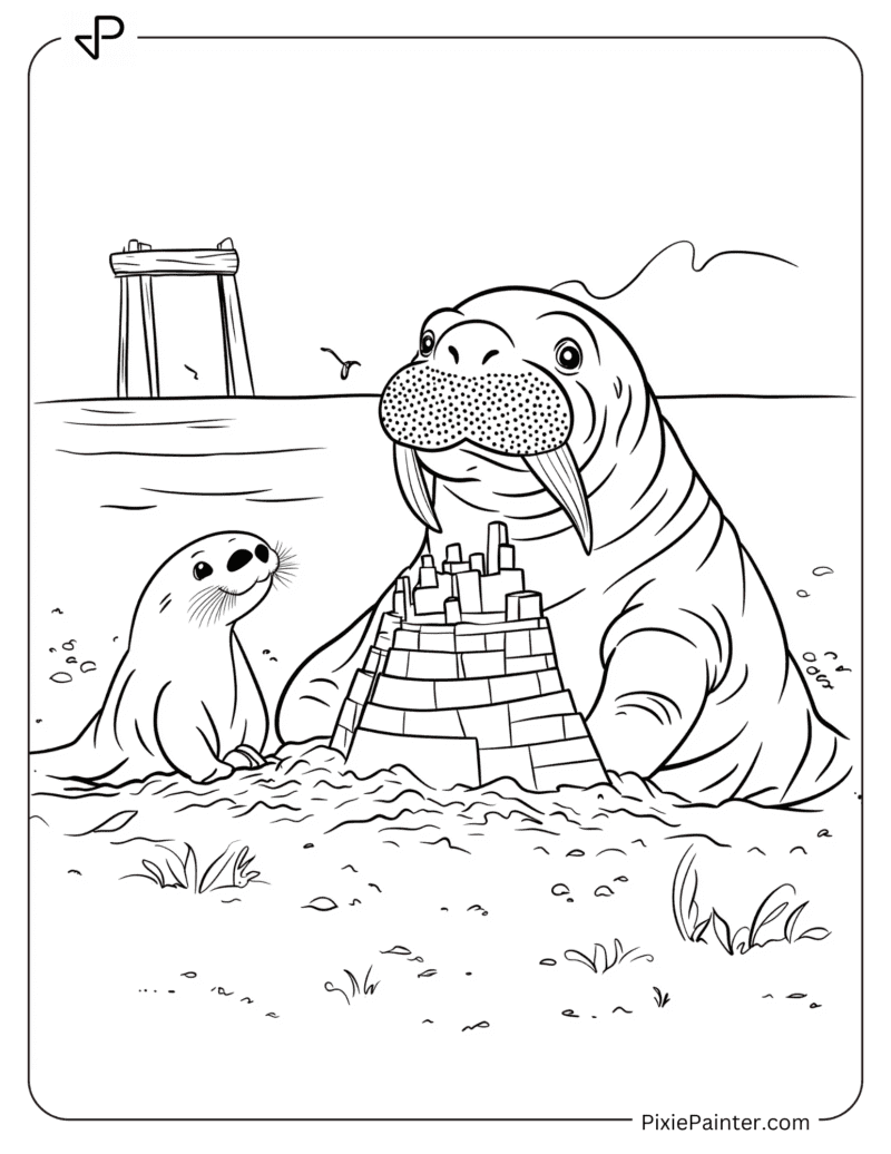 30 Walrus Coloring Pages [Free PDFs] - Pixie Painter