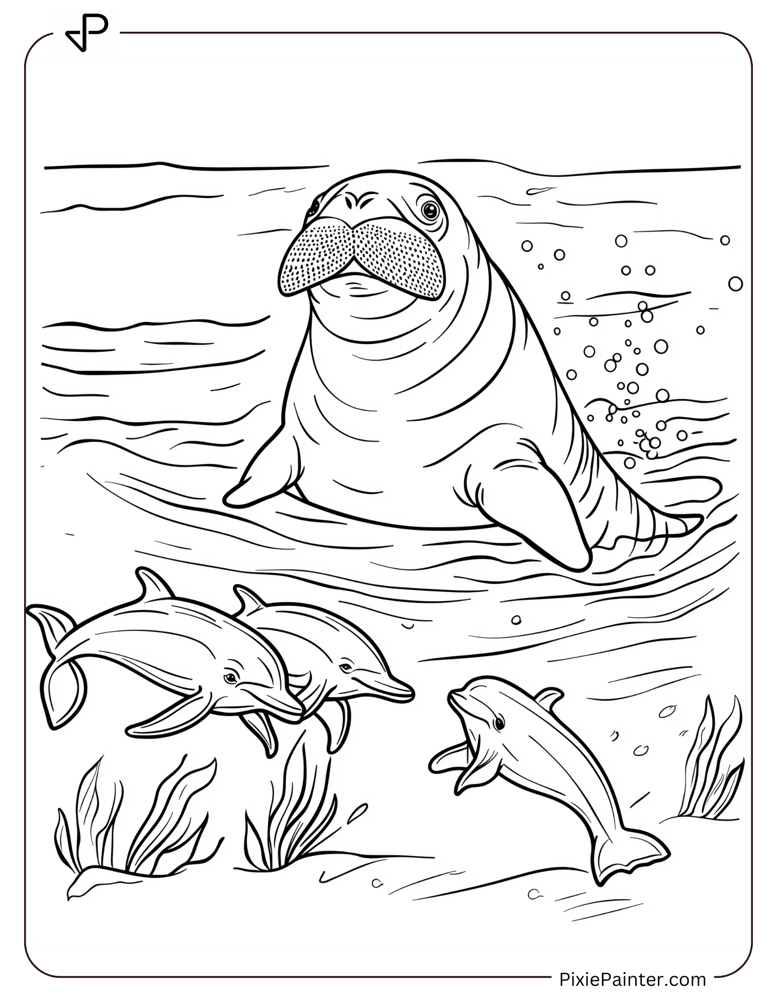 30 Walrus Coloring Pages [Free PDFs] - Pixie Painter