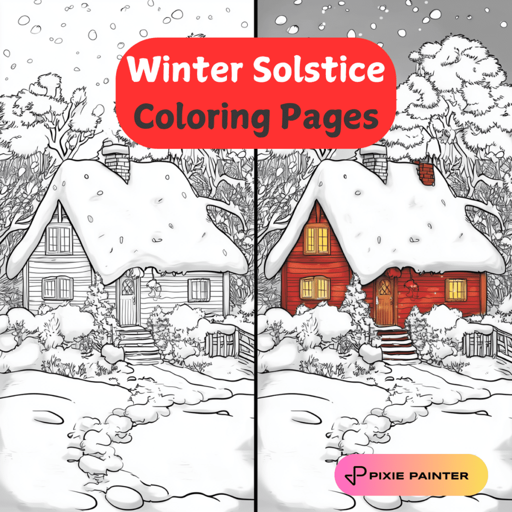 30 Winter Solstice Coloring Pages [Free PDFs] - Pixie Painter