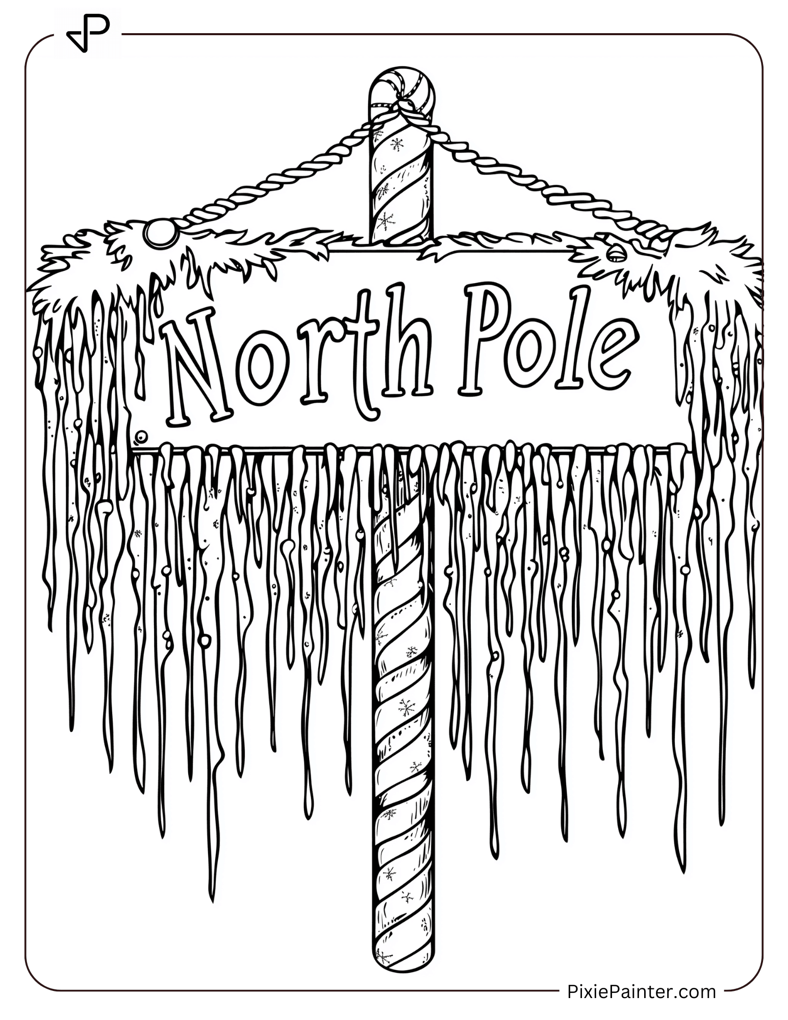 25 North Pole Coloring Pages [Free PDFs] - Pixie Painter