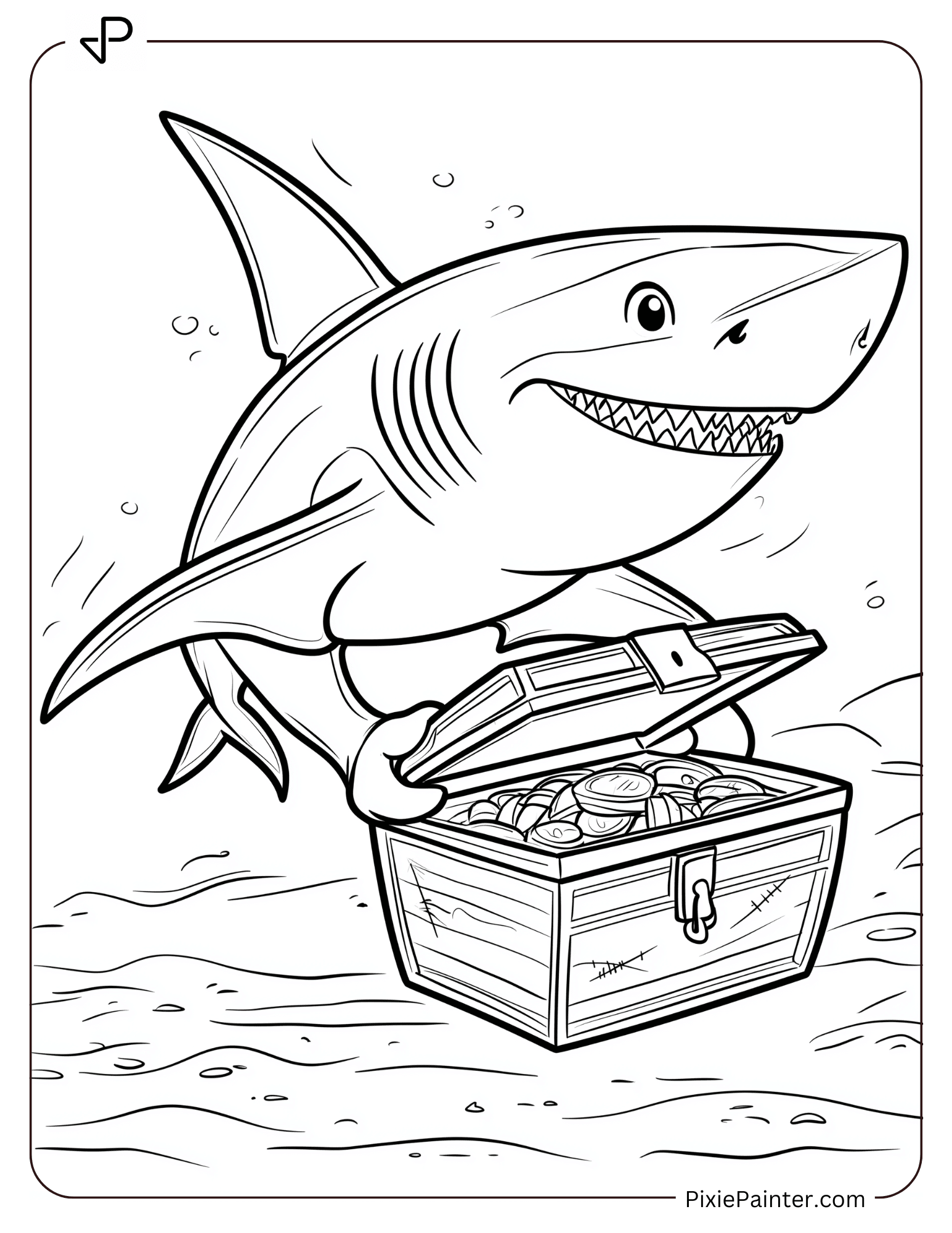 50 Shark Coloring Pages [Free PDFs] - Pixie Painter