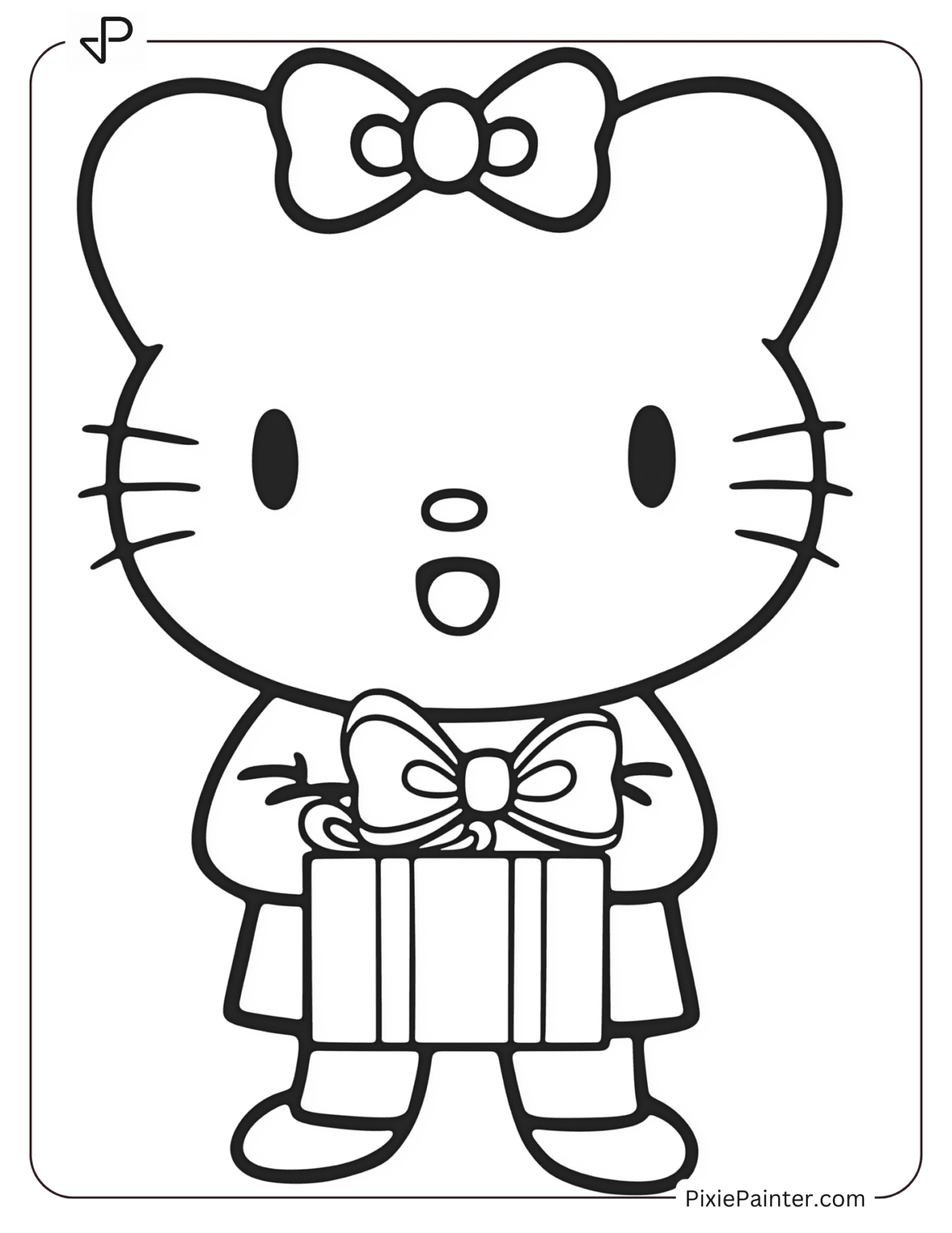 28 Winter Hello Kitty Coloring Pages [Free PDFs] - Pixie Painter