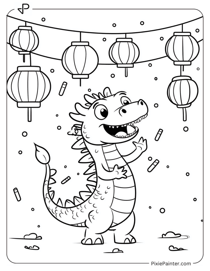 31 Chinese New Year Coloring Pages Dragon [Free PDFs] - Pixie Painter