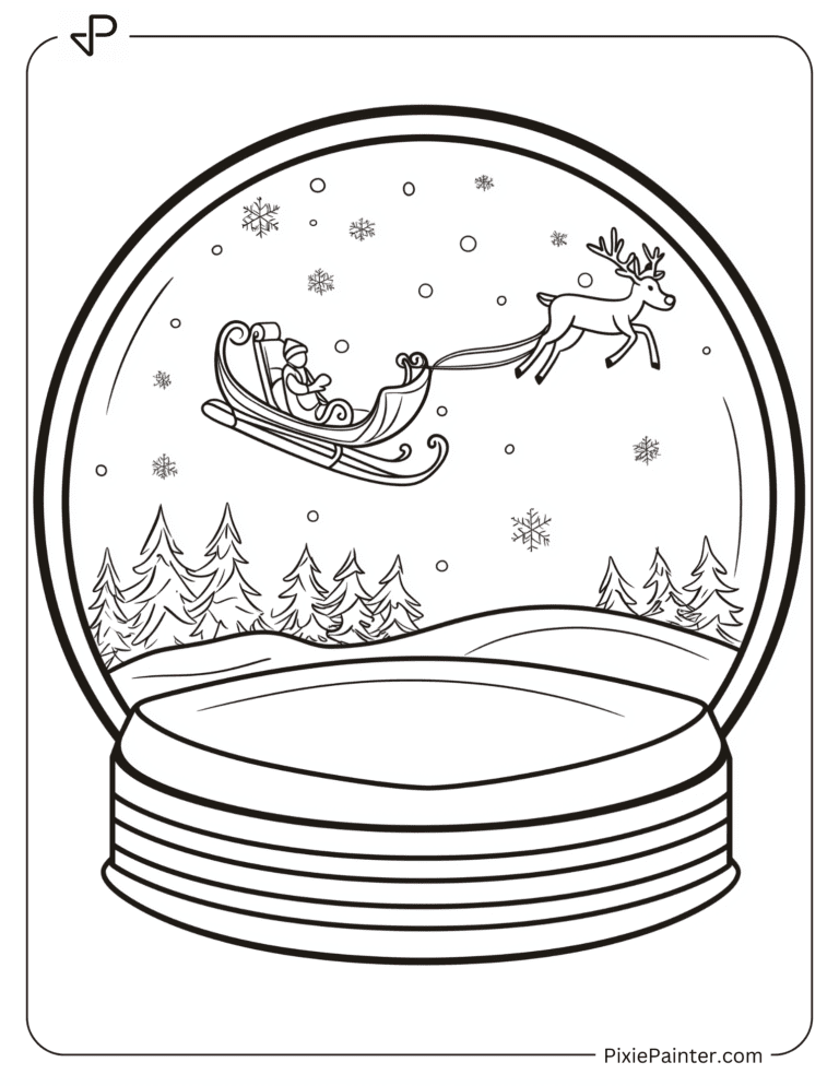33 Snow Globe Coloring Pages [Free PDFs]