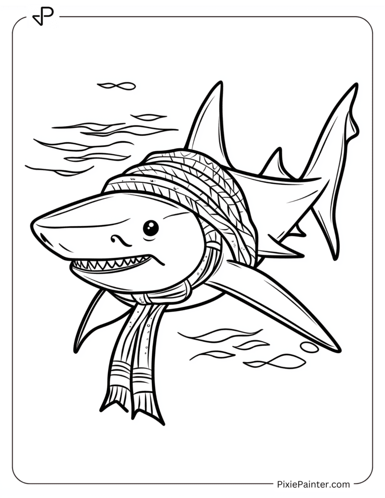 50 Shark Coloring Pages [Free PDFs] - Pixie Painter