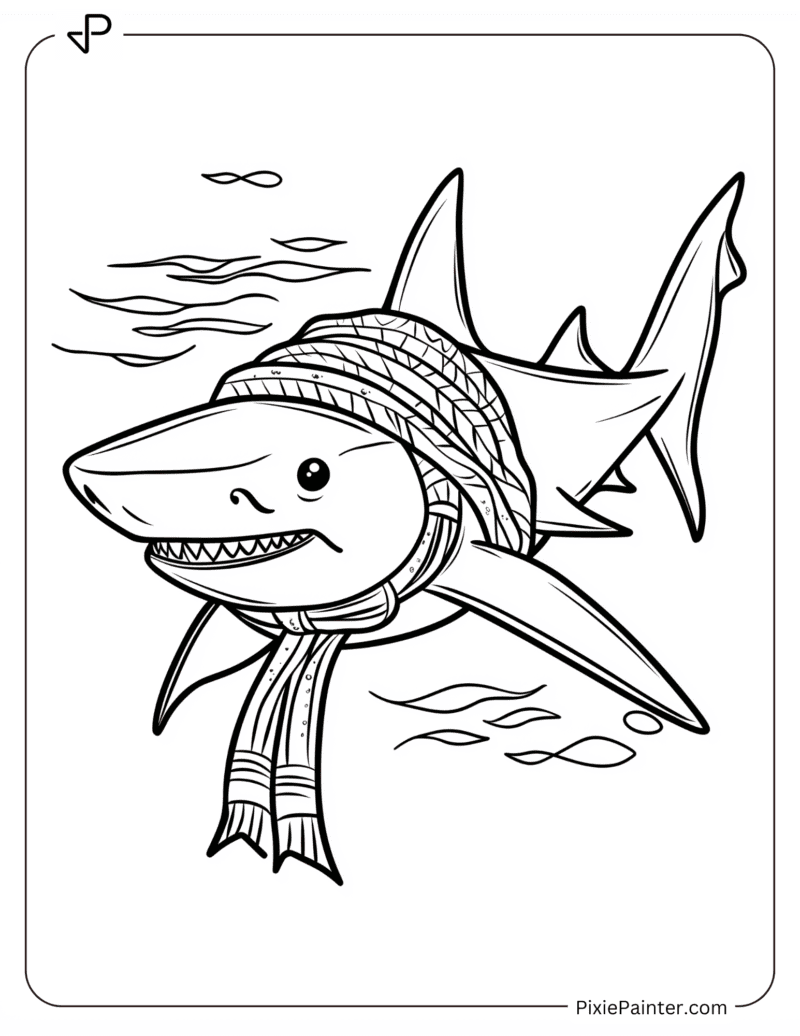 50 Shark Coloring Pages [Free PDFs] - Pixie Painter