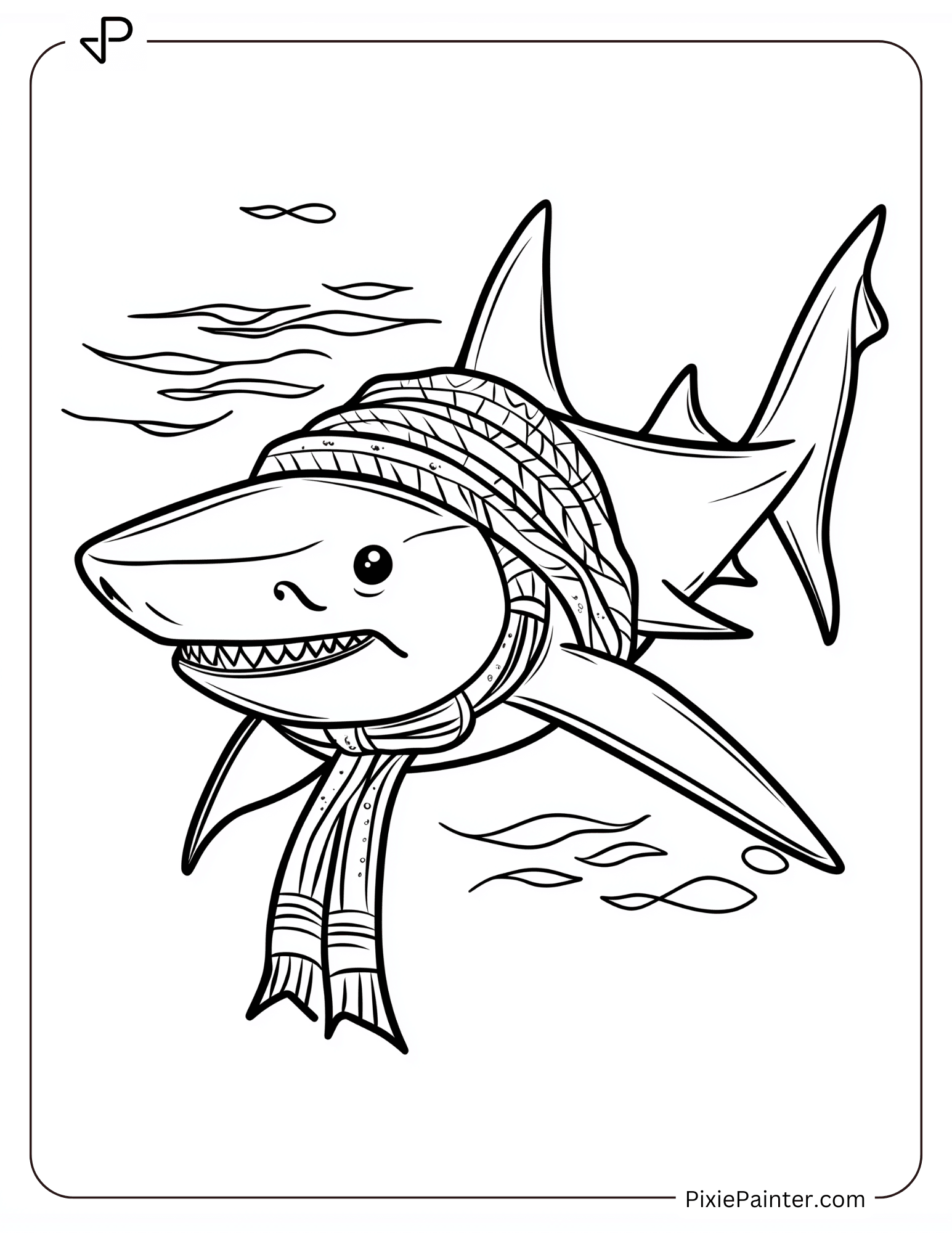 50 Shark Coloring Pages [Free PDFs] - Pixie Painter