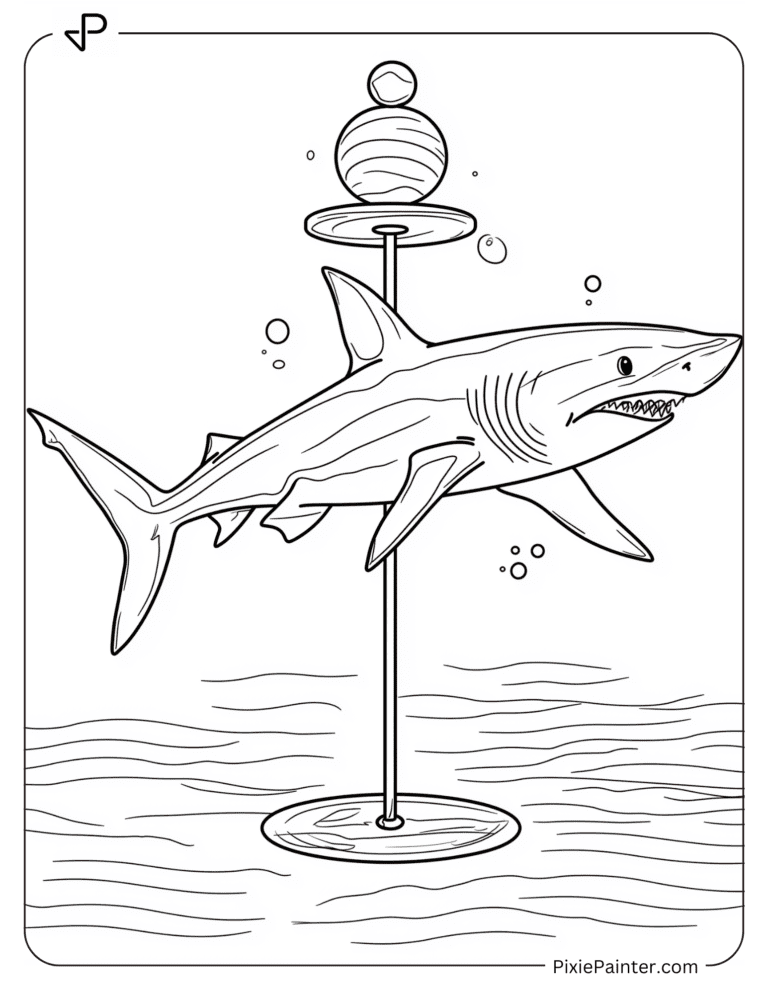 50 Shark Coloring Pages [Free PDFs] - Pixie Painter