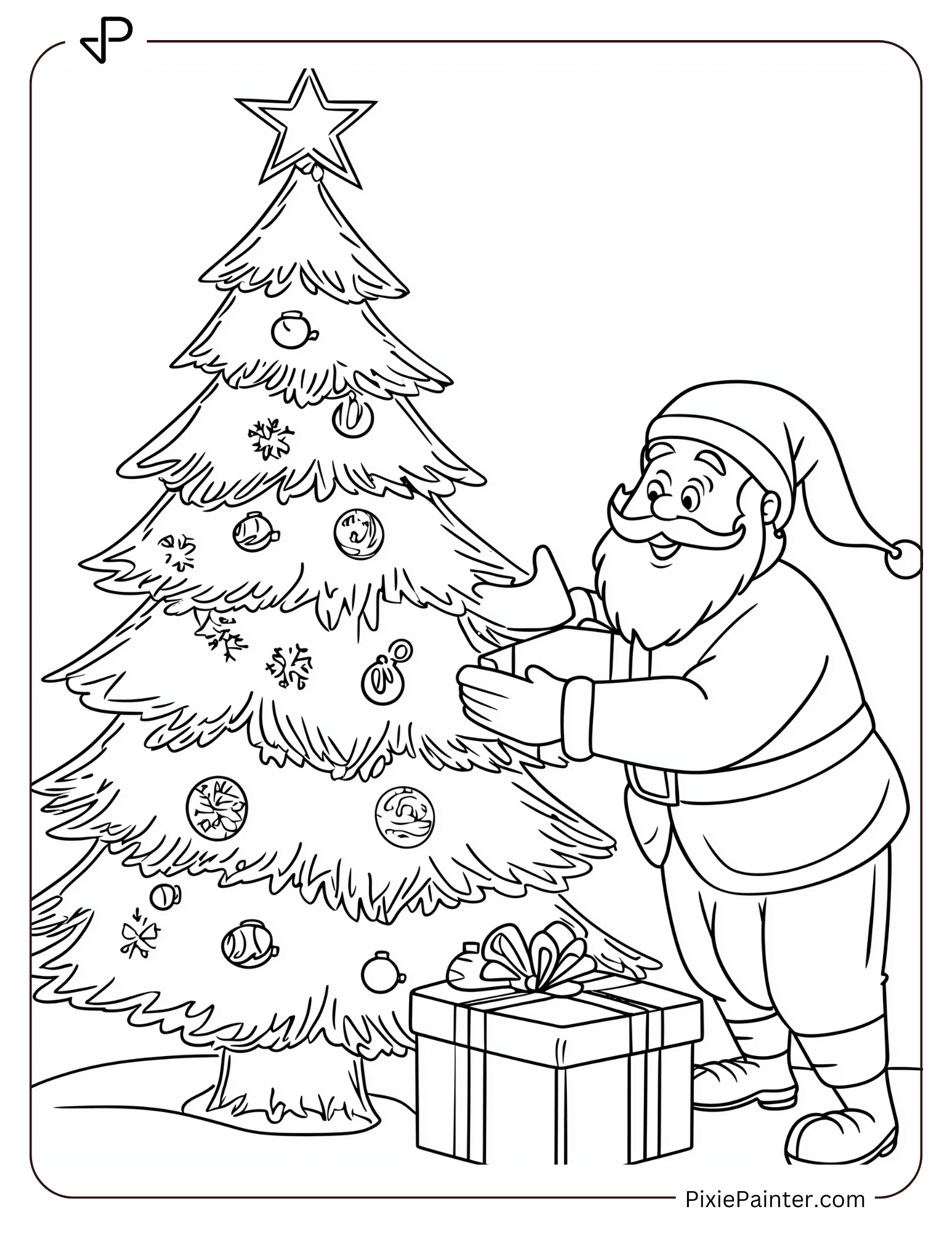 30 Christmas Tree With Presents Coloring Pages [Free PDFs]