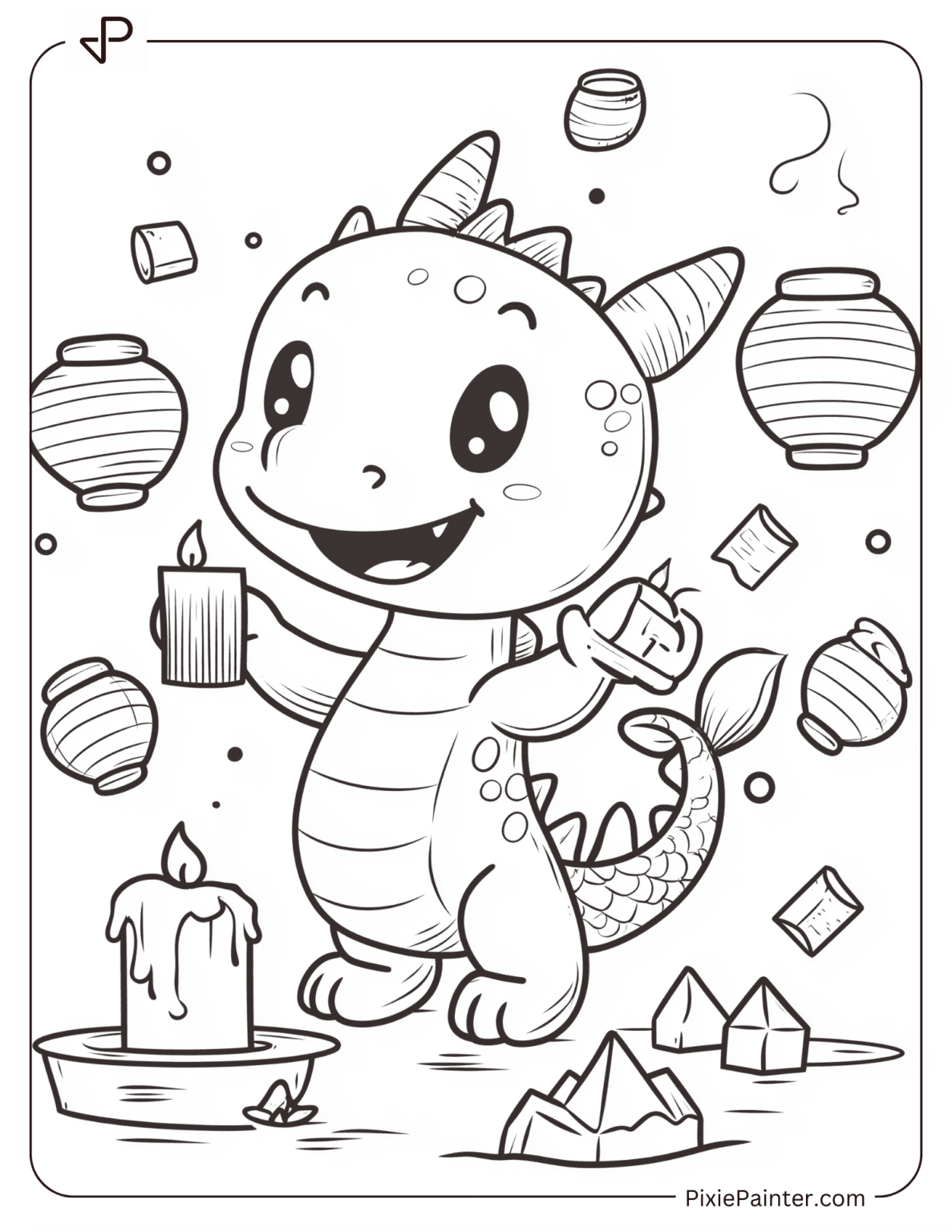 31 Chinese New Year Coloring Pages Dragon [Free PDFs] - Pixie Painter