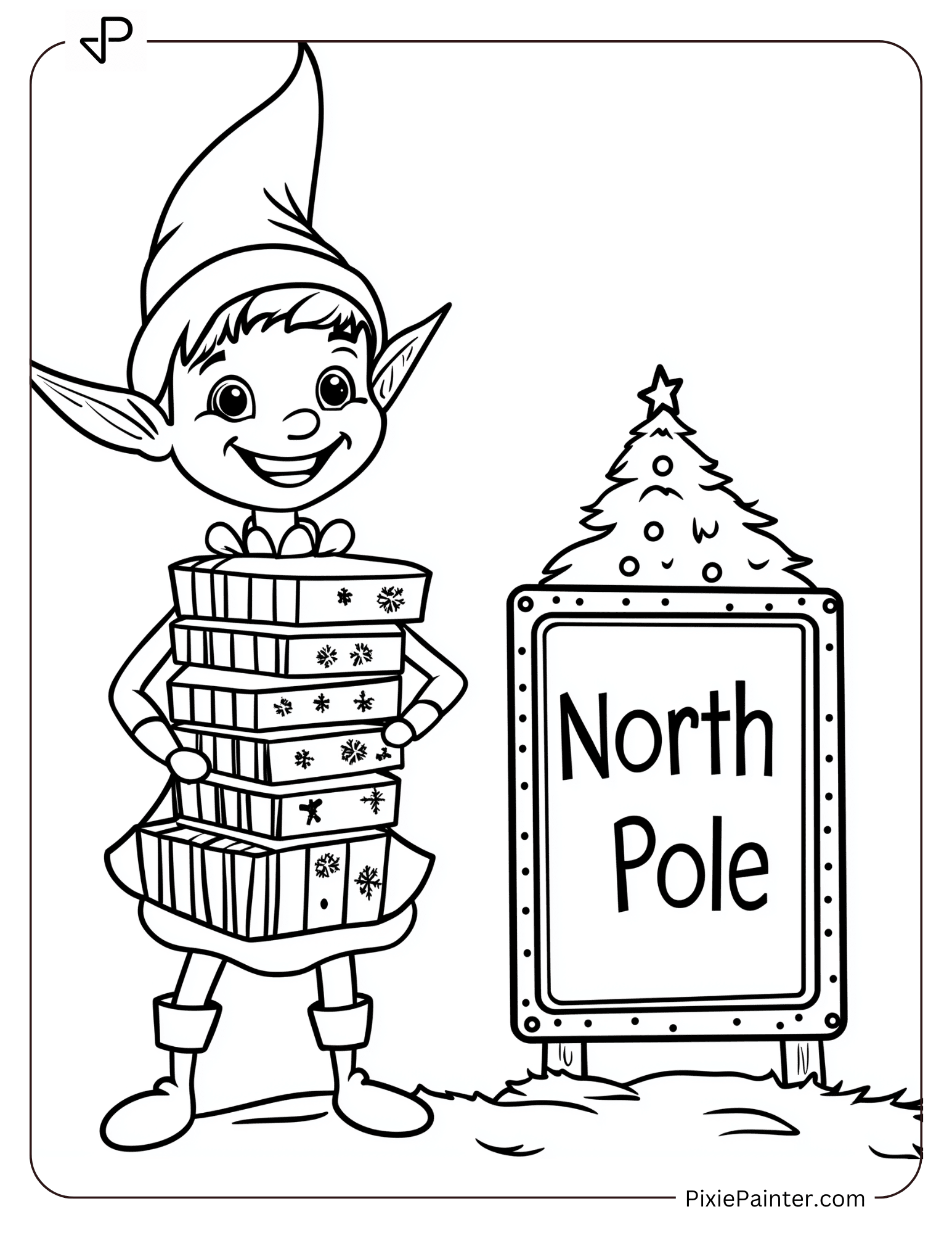 25 North Pole Coloring Pages [Free PDFs] - Pixie Painter