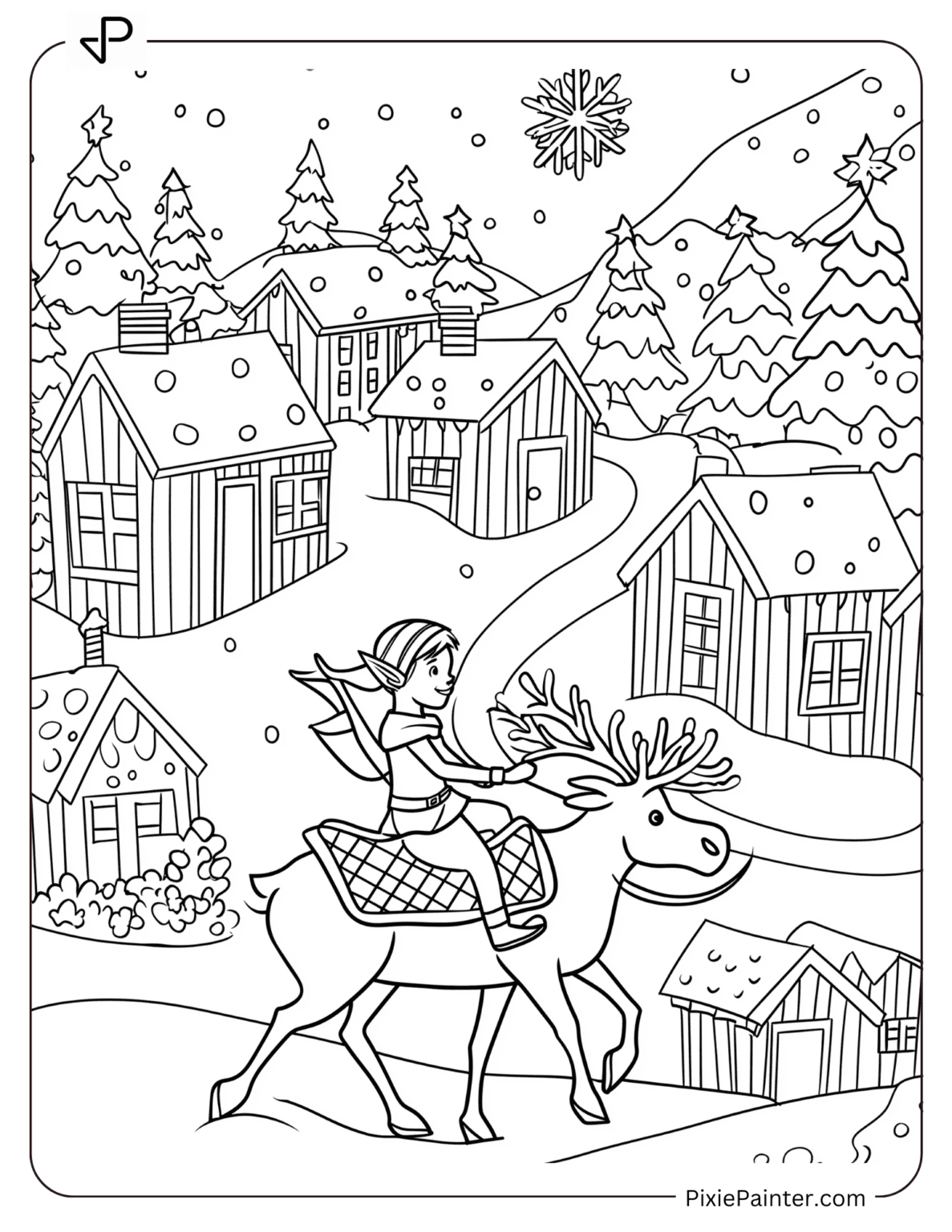 52 Winter Coloring Pages for Adults [Free PDFs] - Pixie Painter