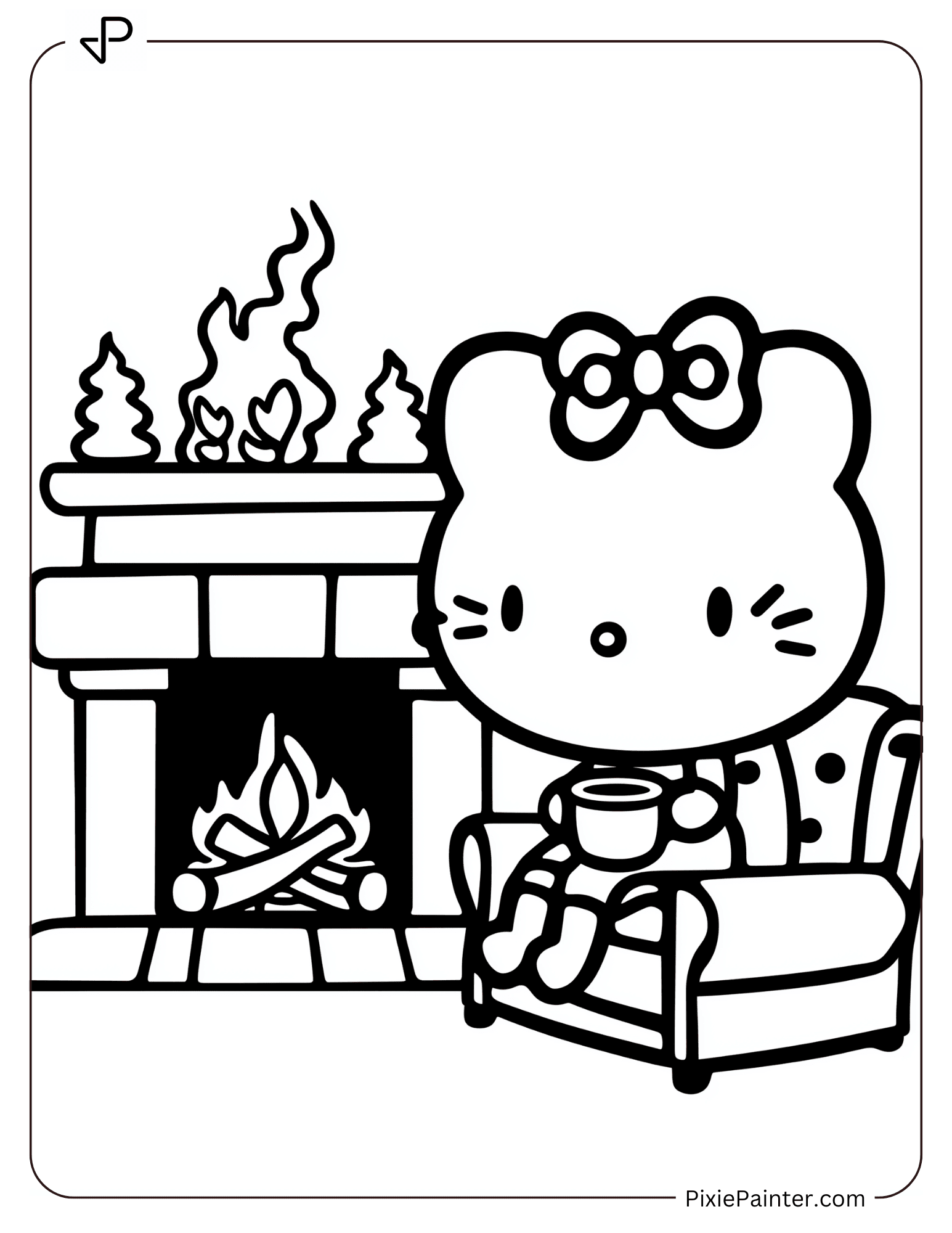 28 Winter Hello Kitty Coloring Pages [Free PDFs] - Pixie Painter