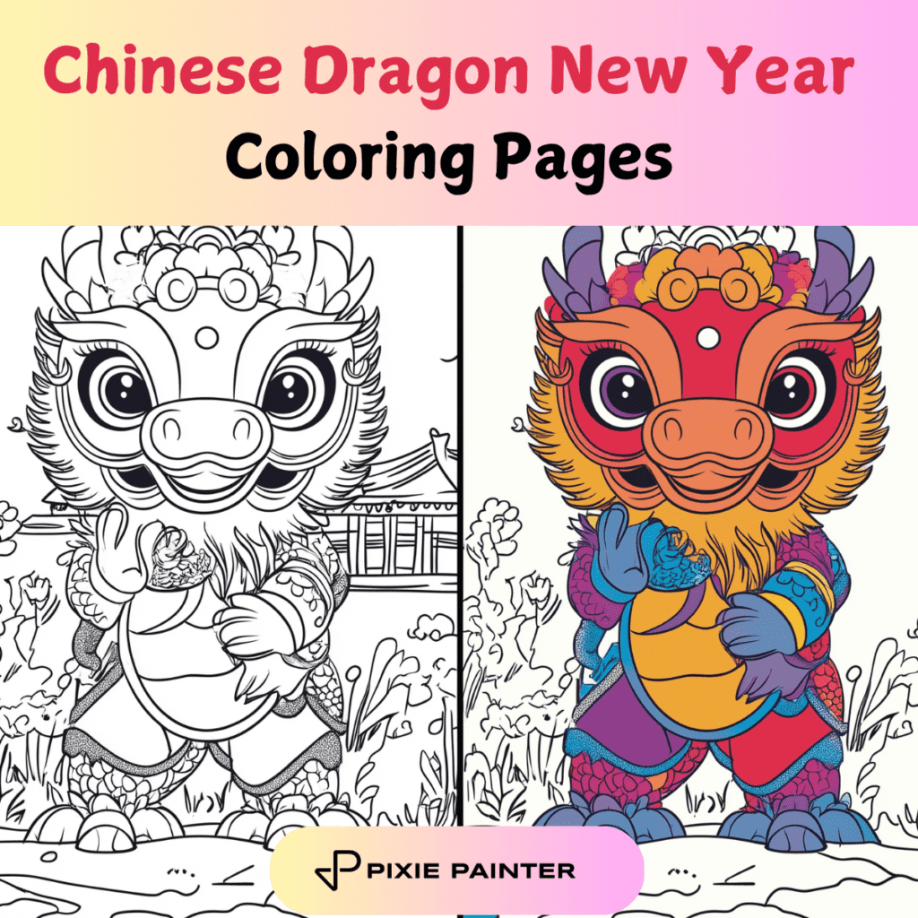 31 Chinese New Year Coloring Pages Dragon [Free PDFs] - Pixie Painter